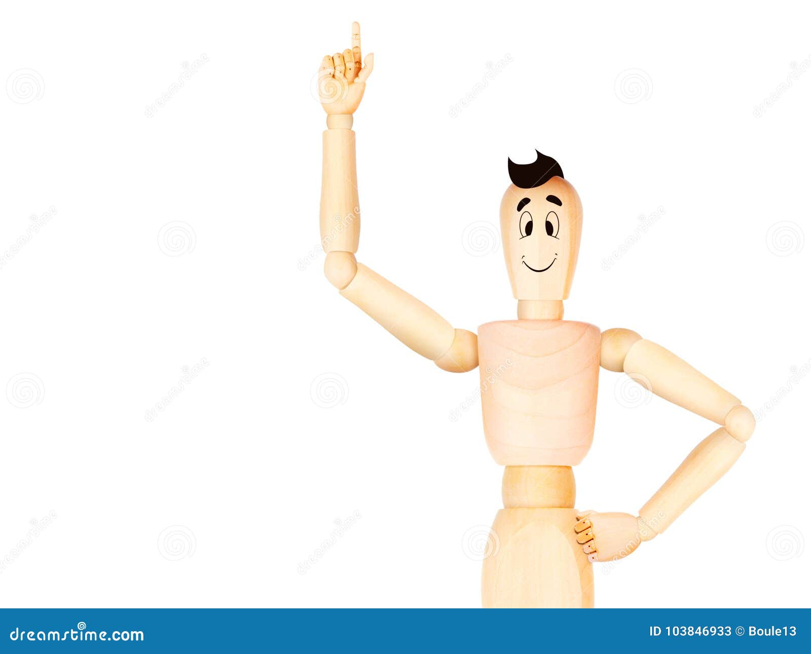 Happy Character Showing Empty White Space for Message and Text Stock ...