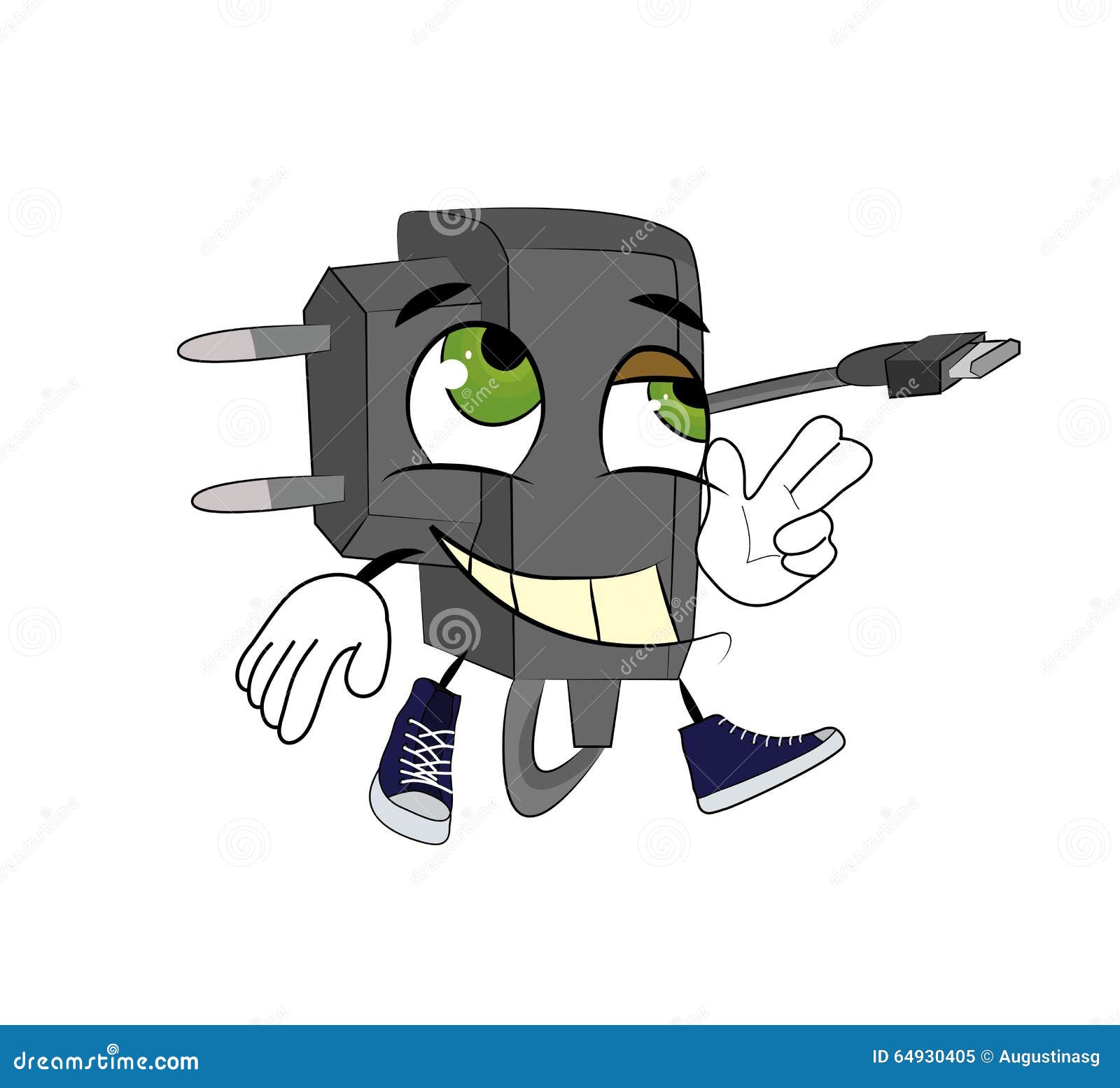 Happy Charger cartoon stock illustration. Illustration of clipart ...