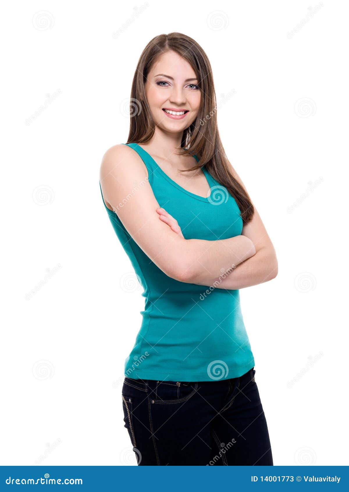 Happy cheerful woman stock image. Image of freedom, isolated - 14001773