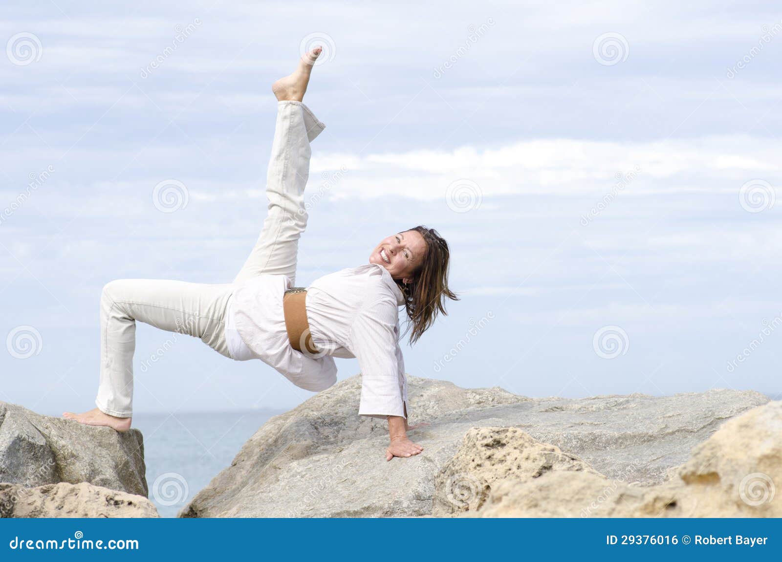 Happy Cheerful Woman Enjoying Active Retirement Stock Photo - Image of ...