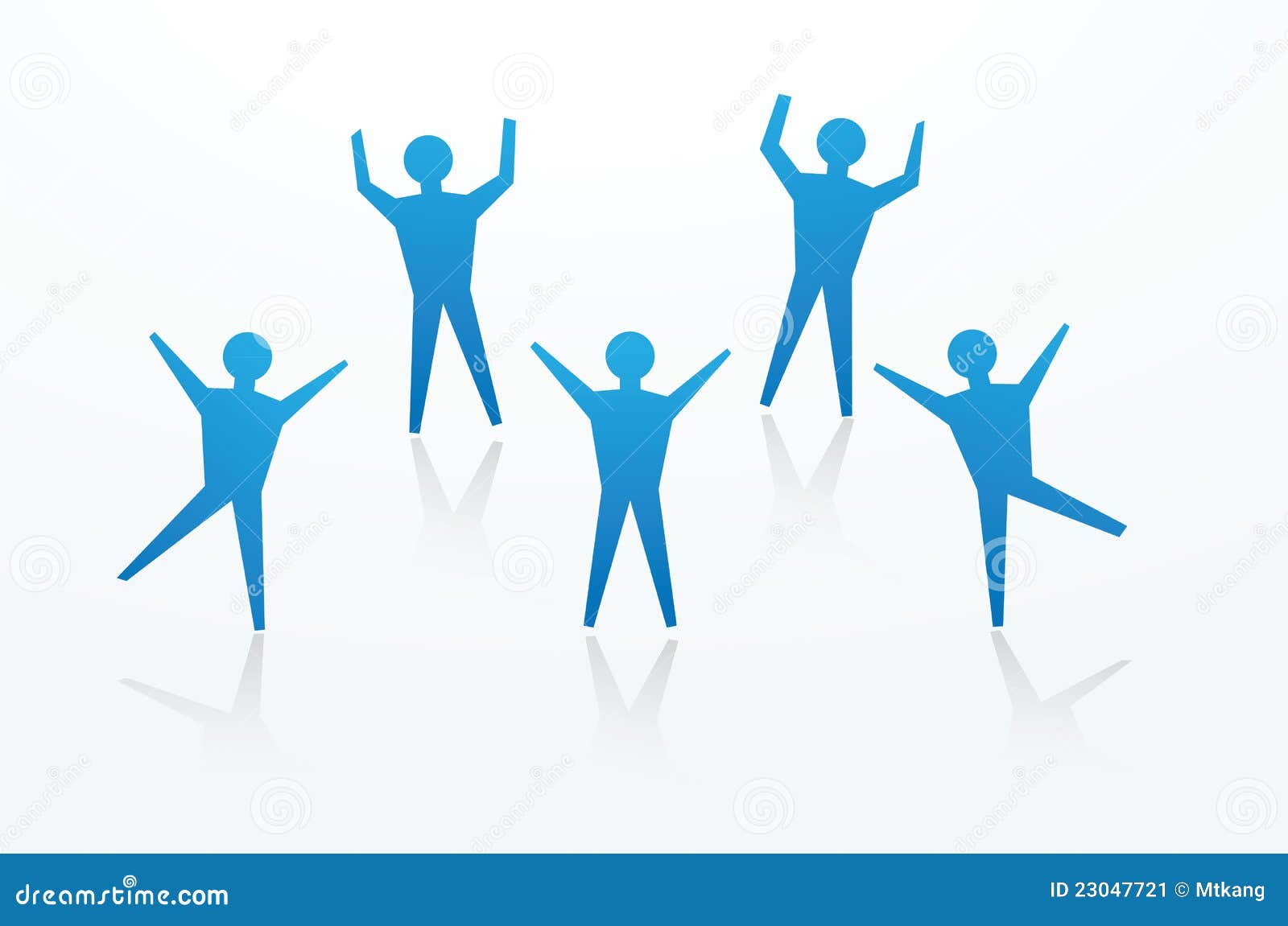 Happy cheering concepts stock illustration. Illustration of figures ...