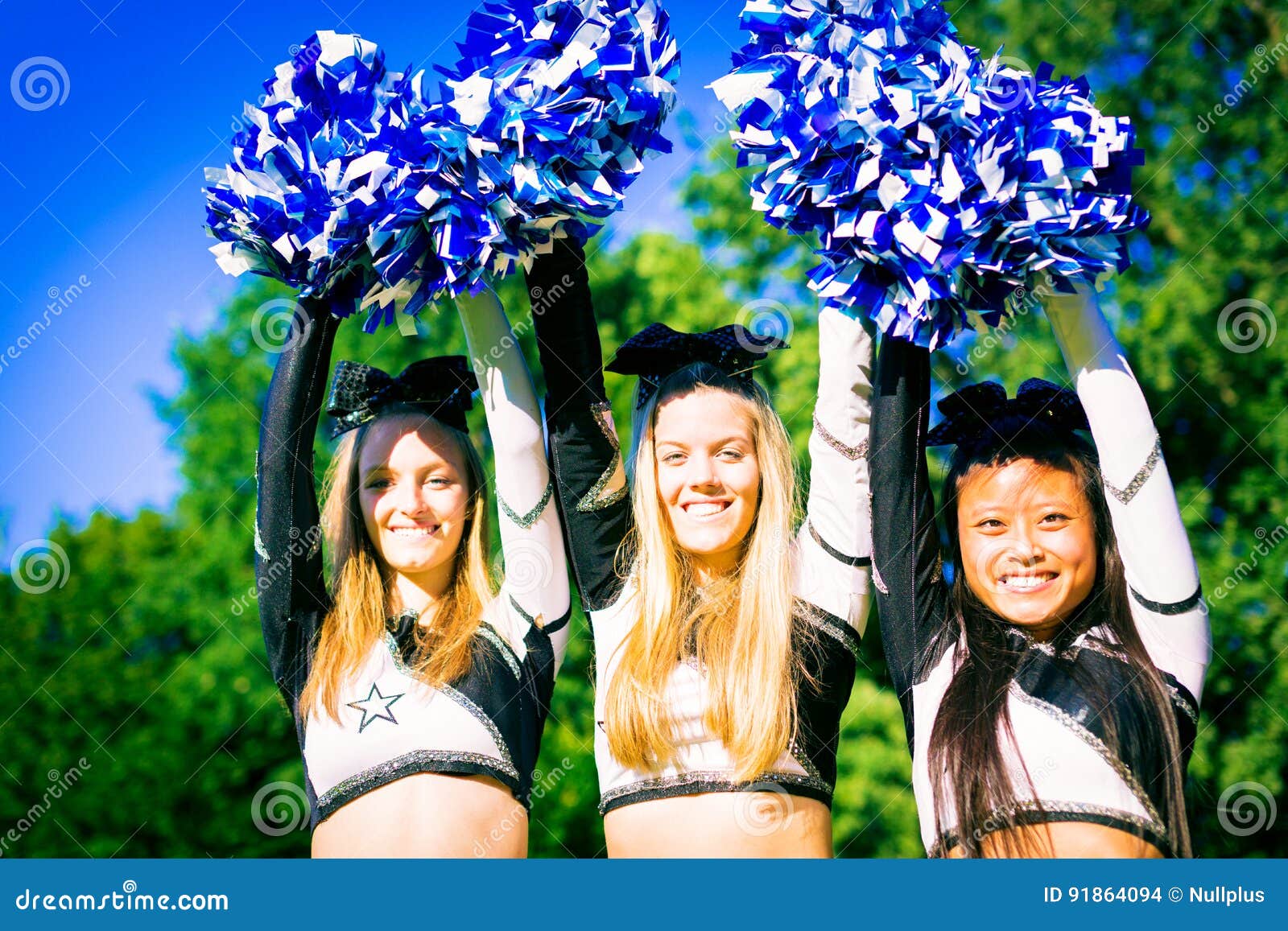 Happy Cheerleading Team stock photo. Image of together - 91864094