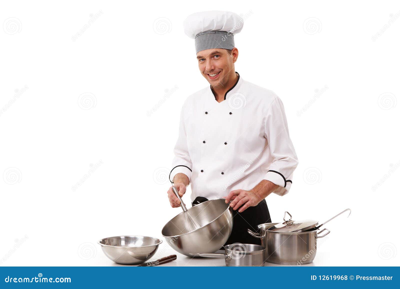 Happy chef stock photo. Image of isolated, chef, person - 12619968
