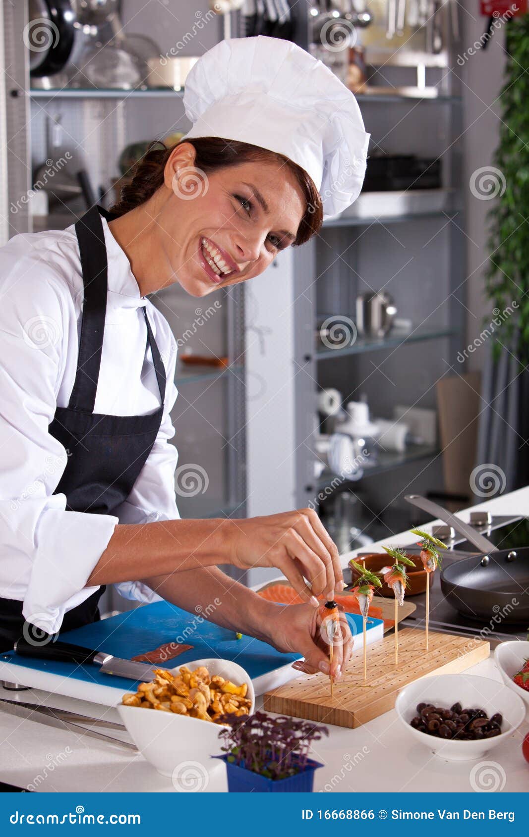 Happy chef stock photo. Image of apron, professional - 16668866