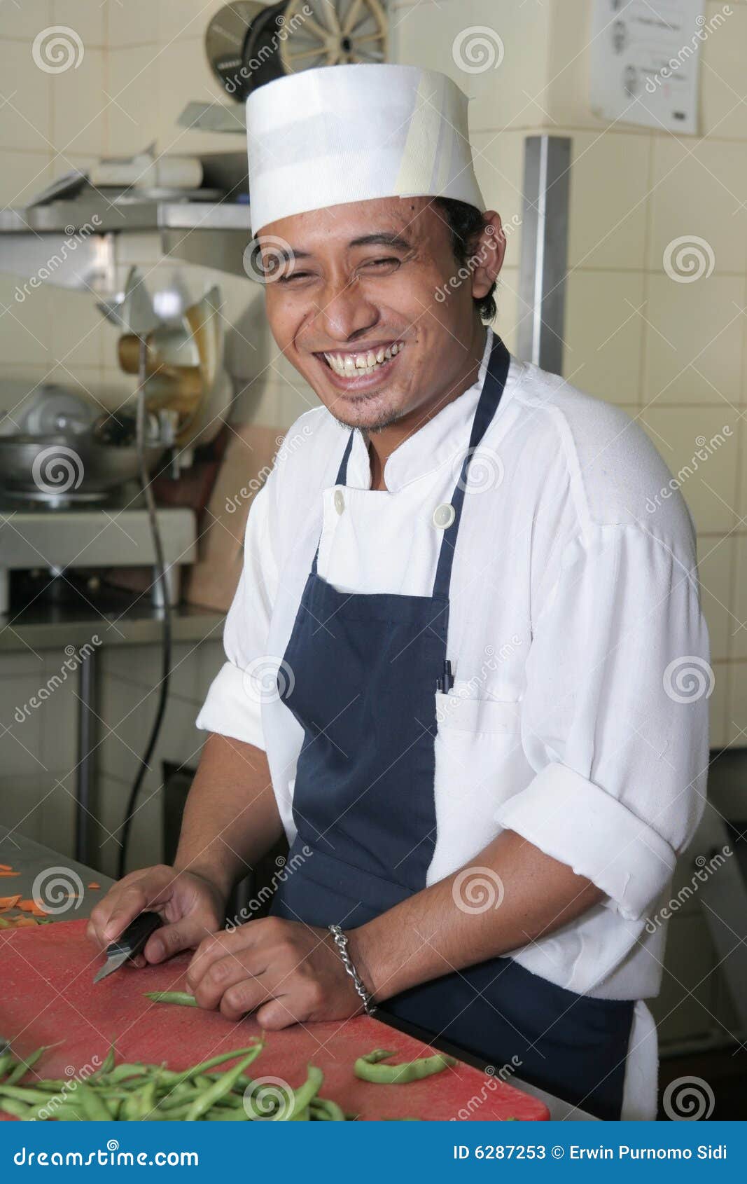Happy chef stock image. Image of male, asian, chef, cooking - 6287253