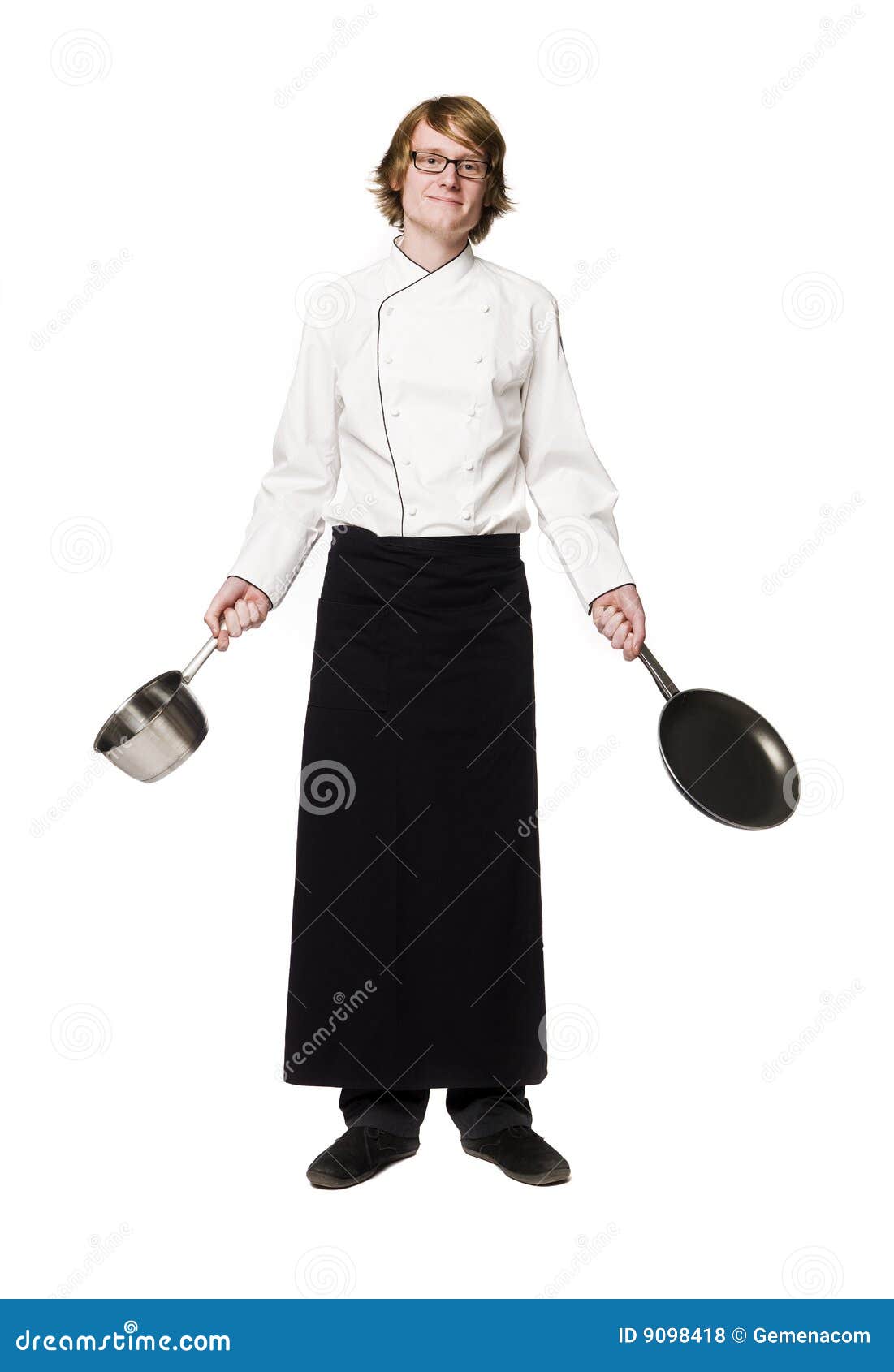 Happy chef stock photo. Image of saucepan, apron, human - 9098418