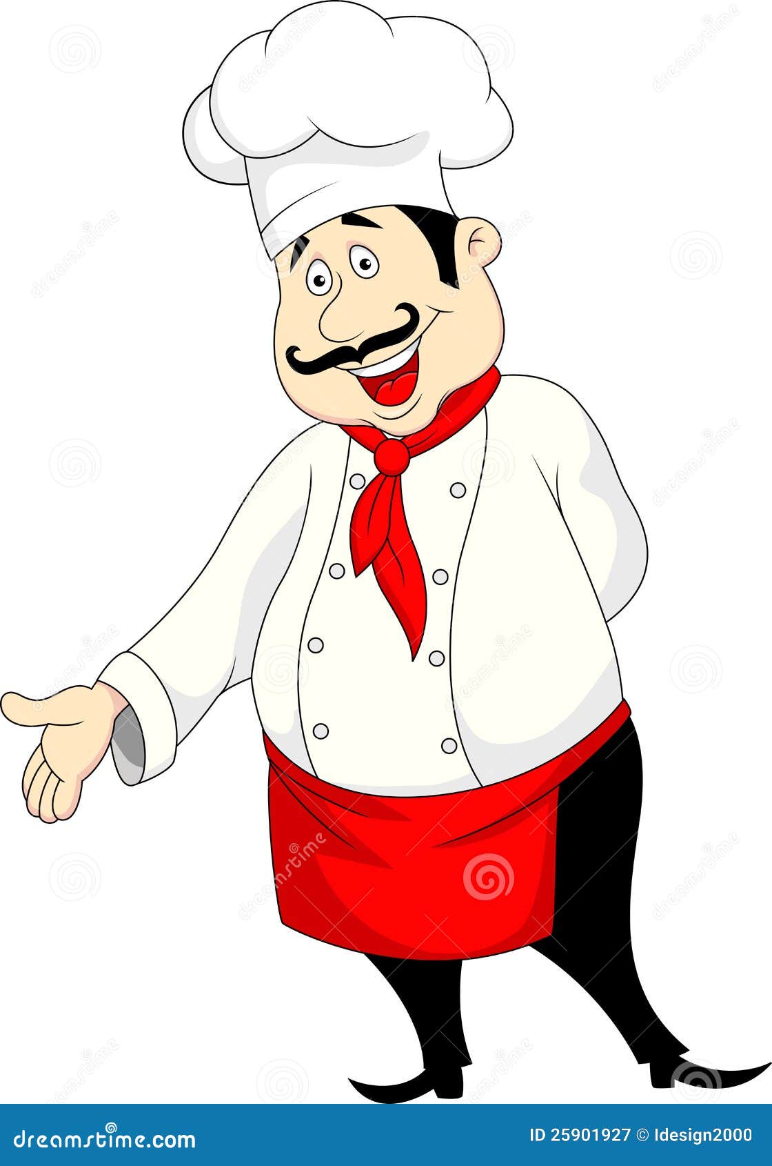 A happy chef cartoon stock illustration. Illustration of clip - 25901927