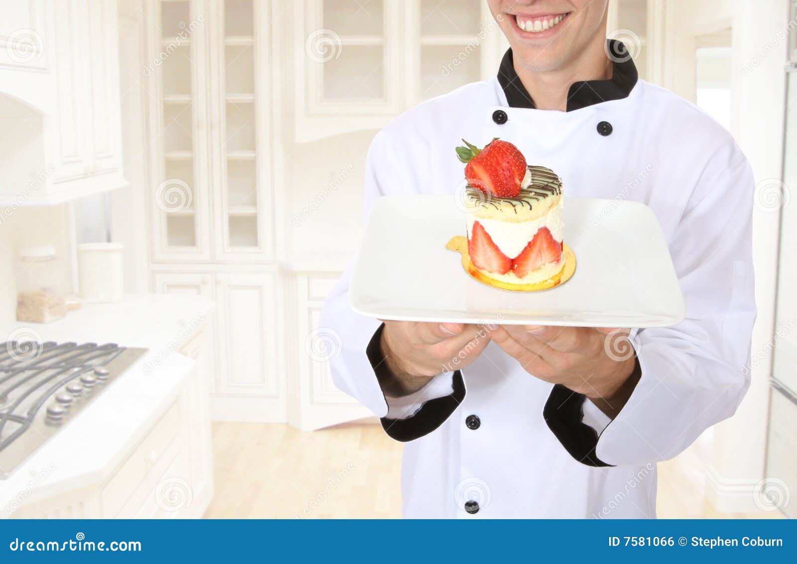 Happy Chef Cooking Dessert stock photo. Image of food - 7581066