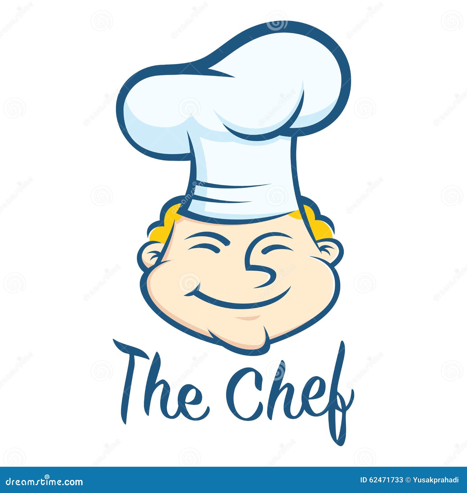Happy Chef Face Symbol stock vector. Illustration of cooking - 62471733