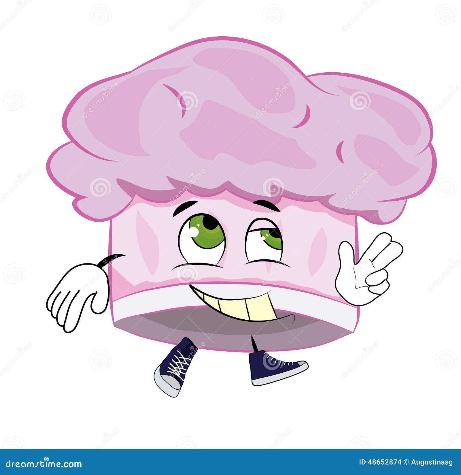 Happy chef hat cartoon stock illustration. Illustration of cheerful ...