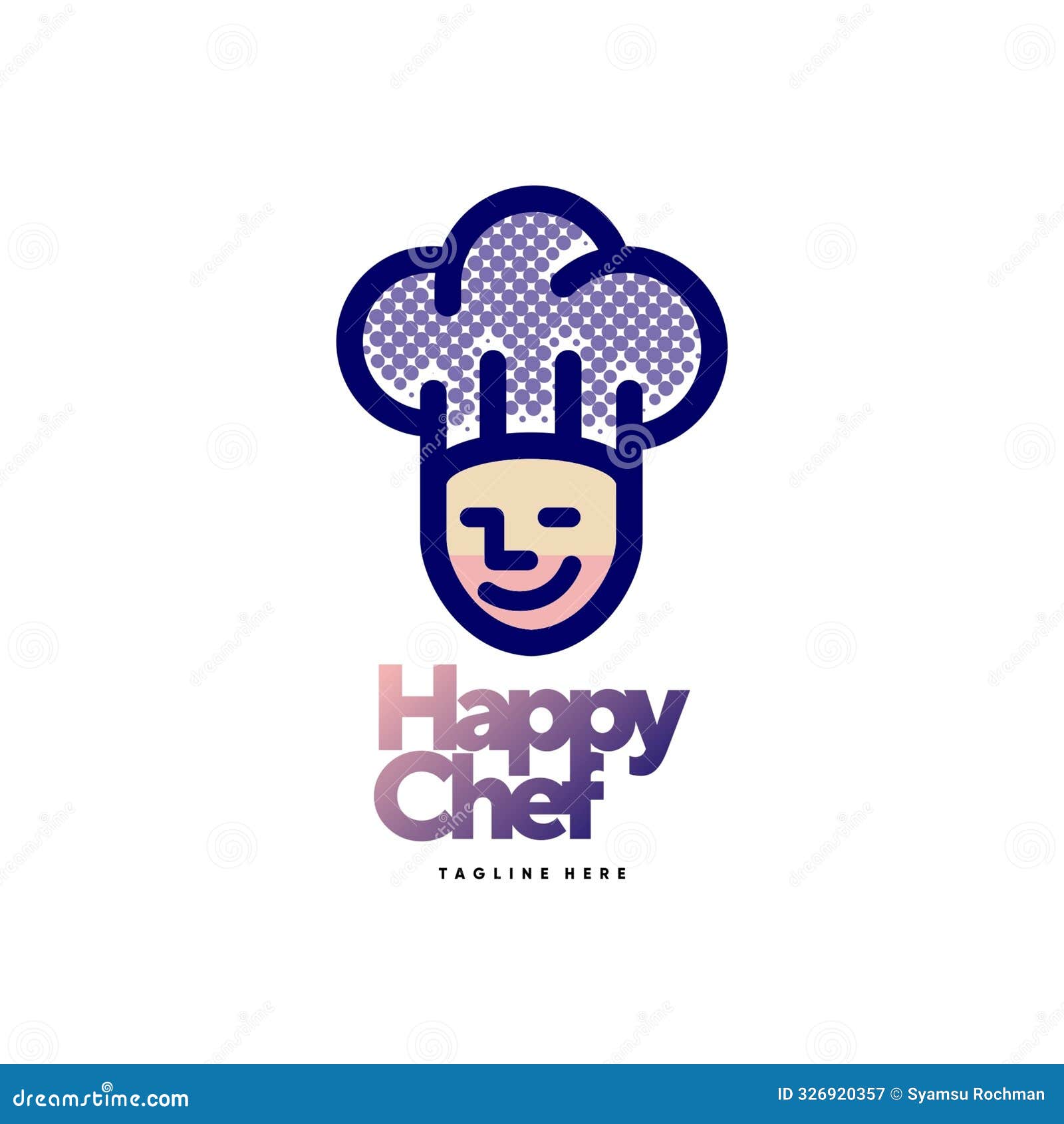 Happy Chef Logo stock illustration. Illustration of warna - 326920357