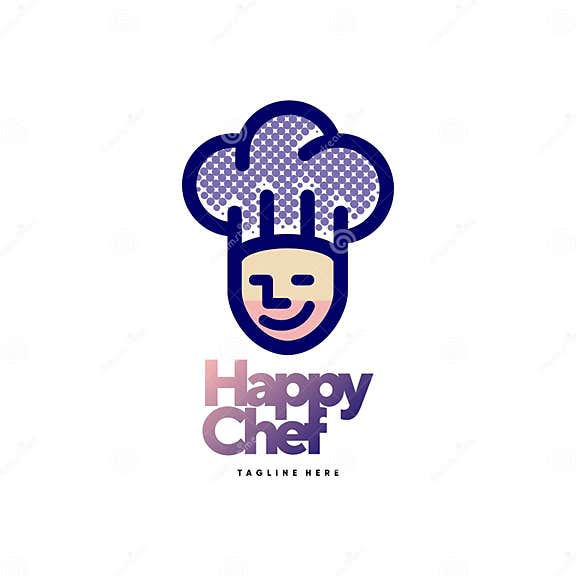 Happy Chef Logo stock illustration. Illustration of warna - 326920357