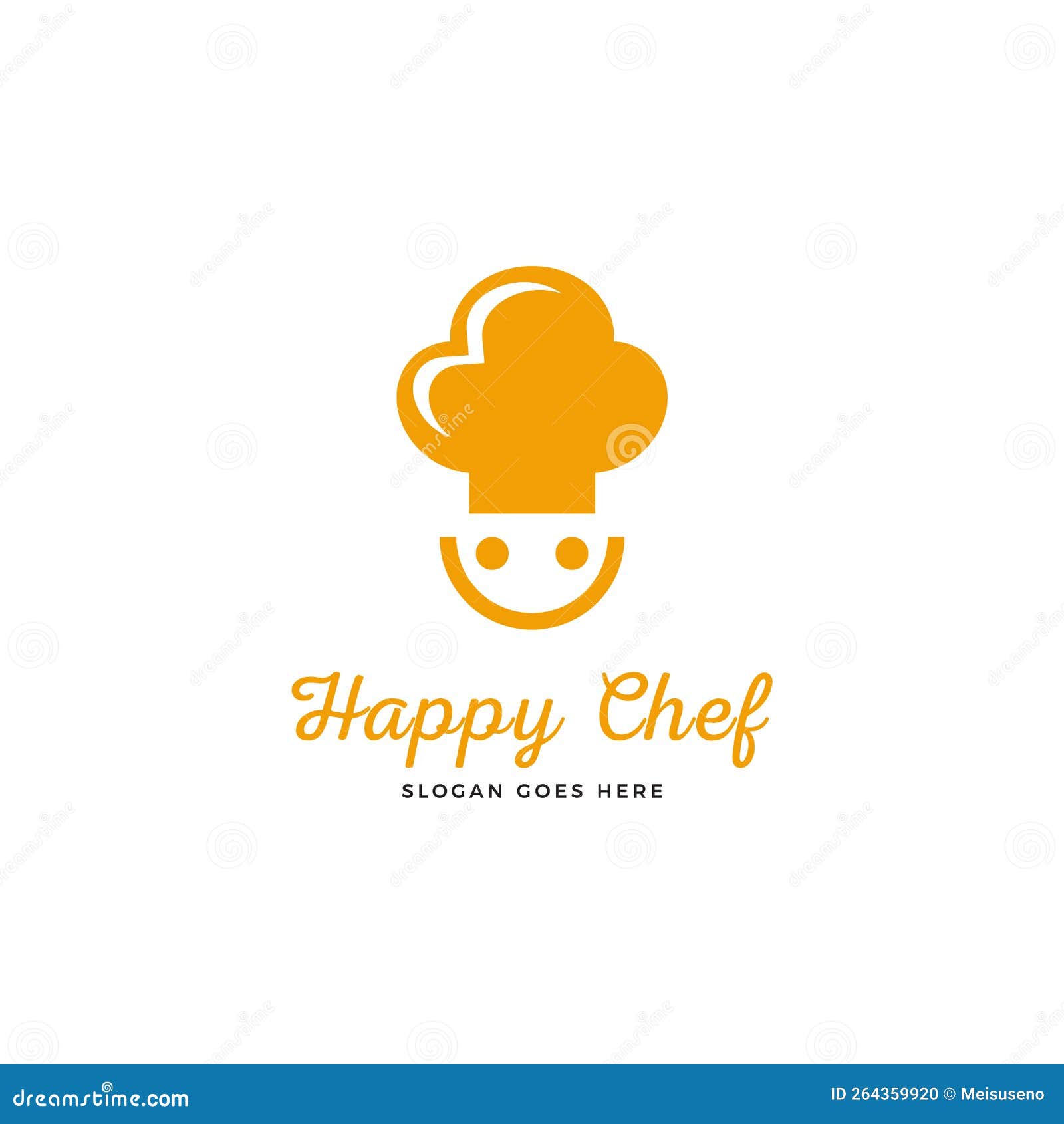 Happy Chef Logo Vector Icon Illustration Stock Vector - Illustration of ...