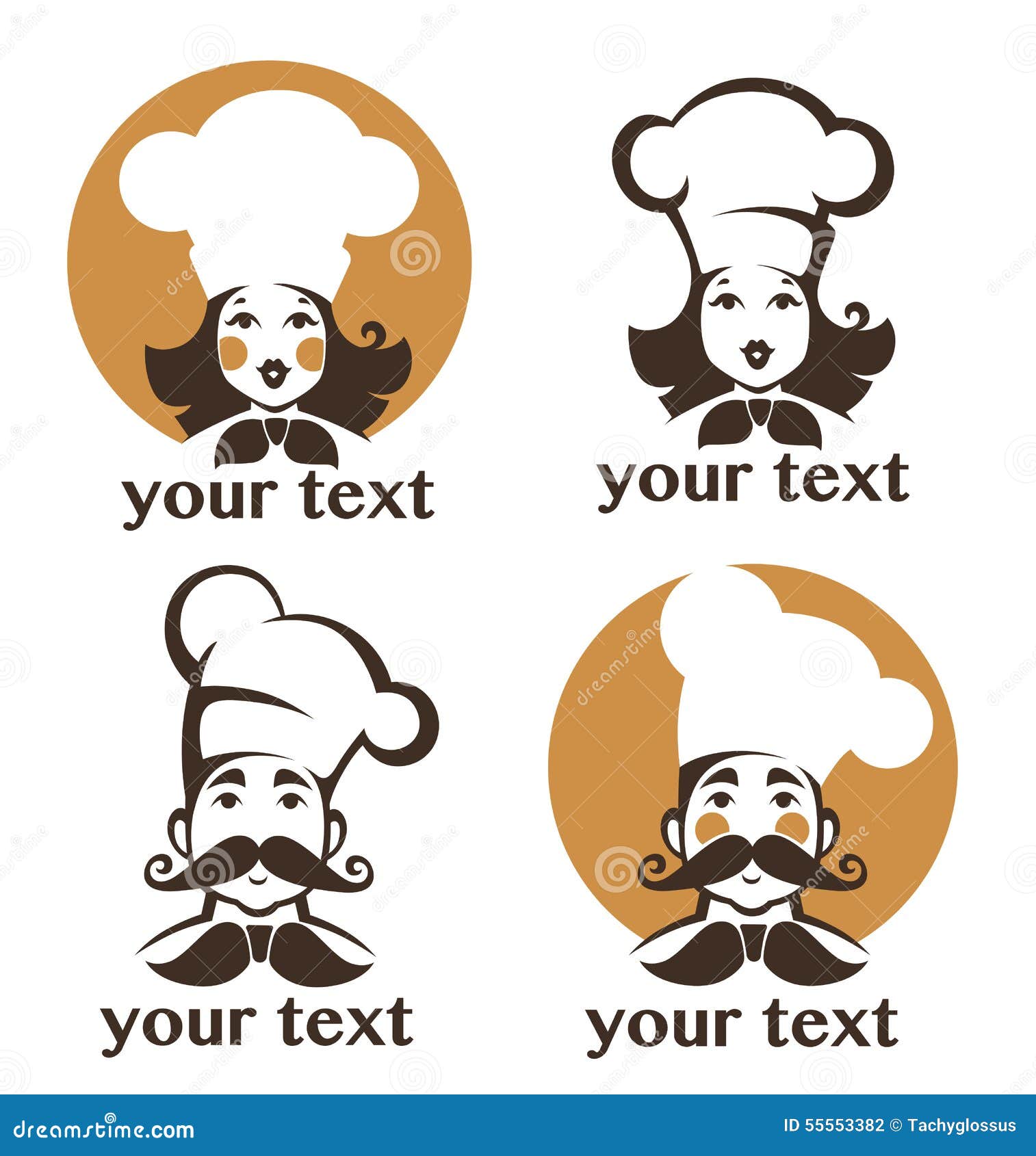 Happy chef stock vector. Illustration of decorative, cooking - 55553382