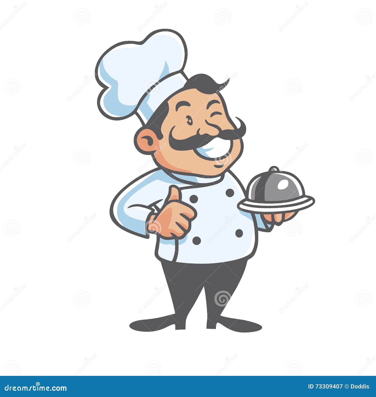 Happy Chef Mascot stock vector. Illustration of delicious - 73309407
