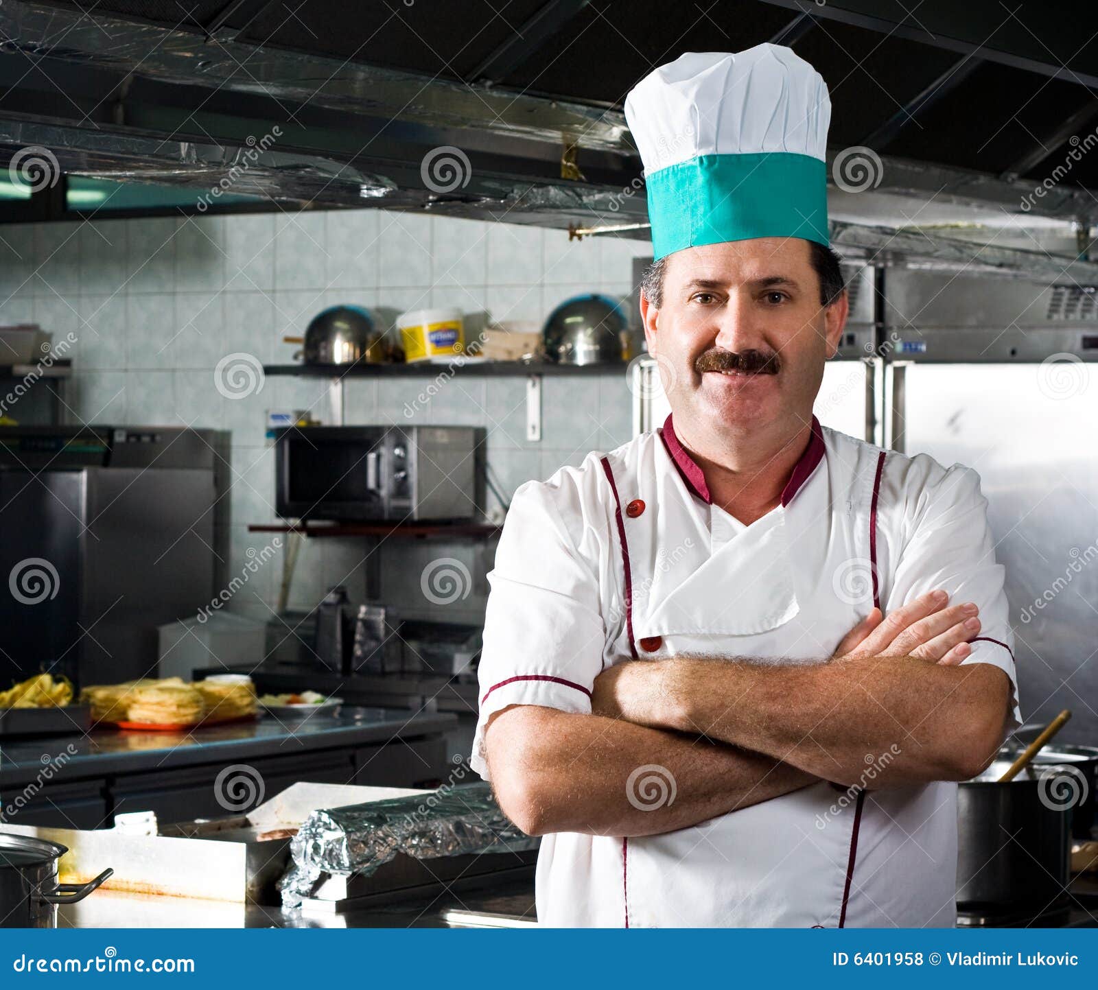 Happy chef at work stock photo. Image of eating, careers - 6401958