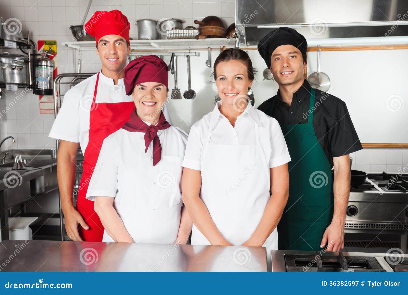 Happy Chefs in Kitchen stock image. Image of indoor, cook - 36382597