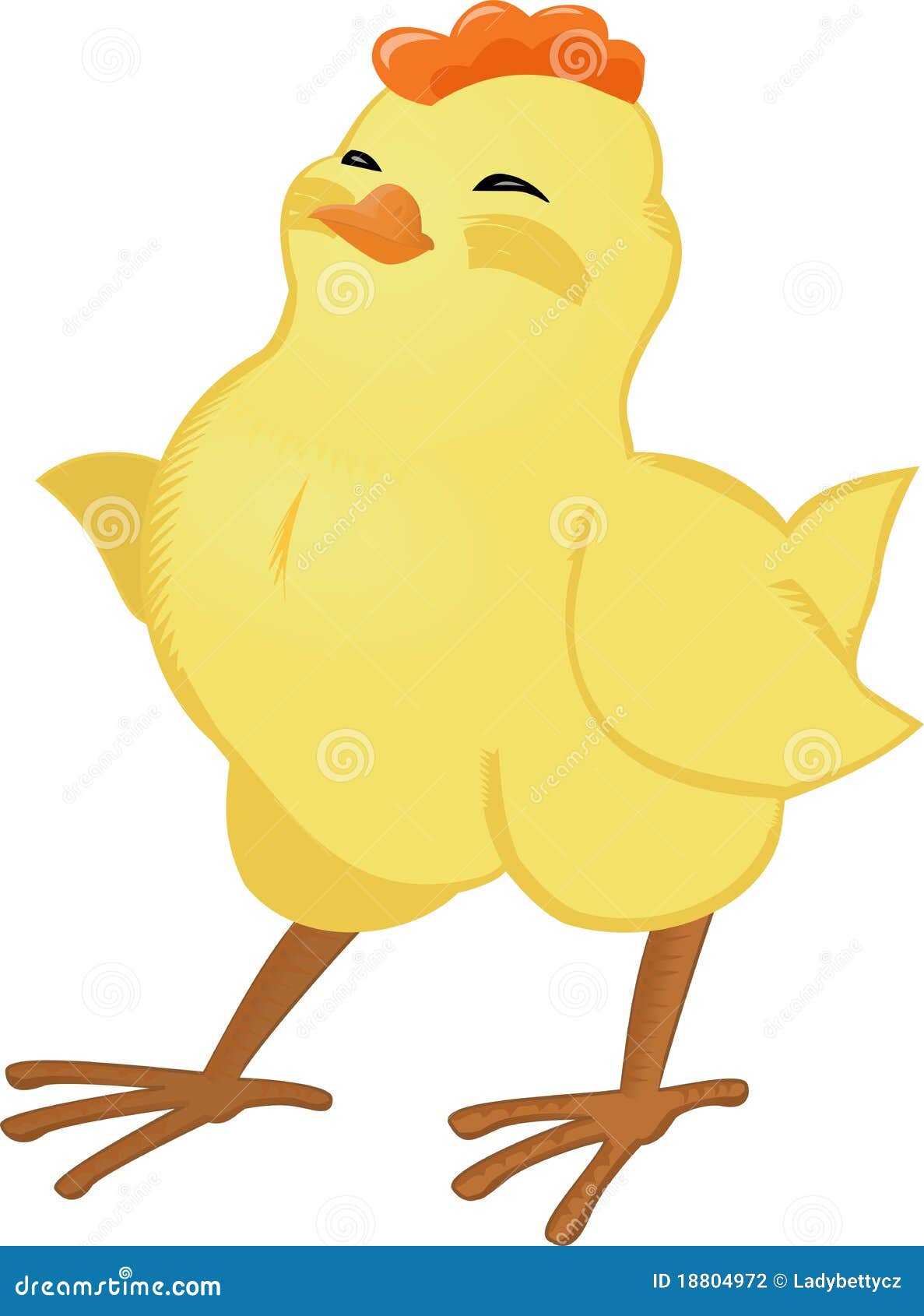 Smiling Chicken Funny Cartoon Royalty-Free Illustration | CartoonDealer ...