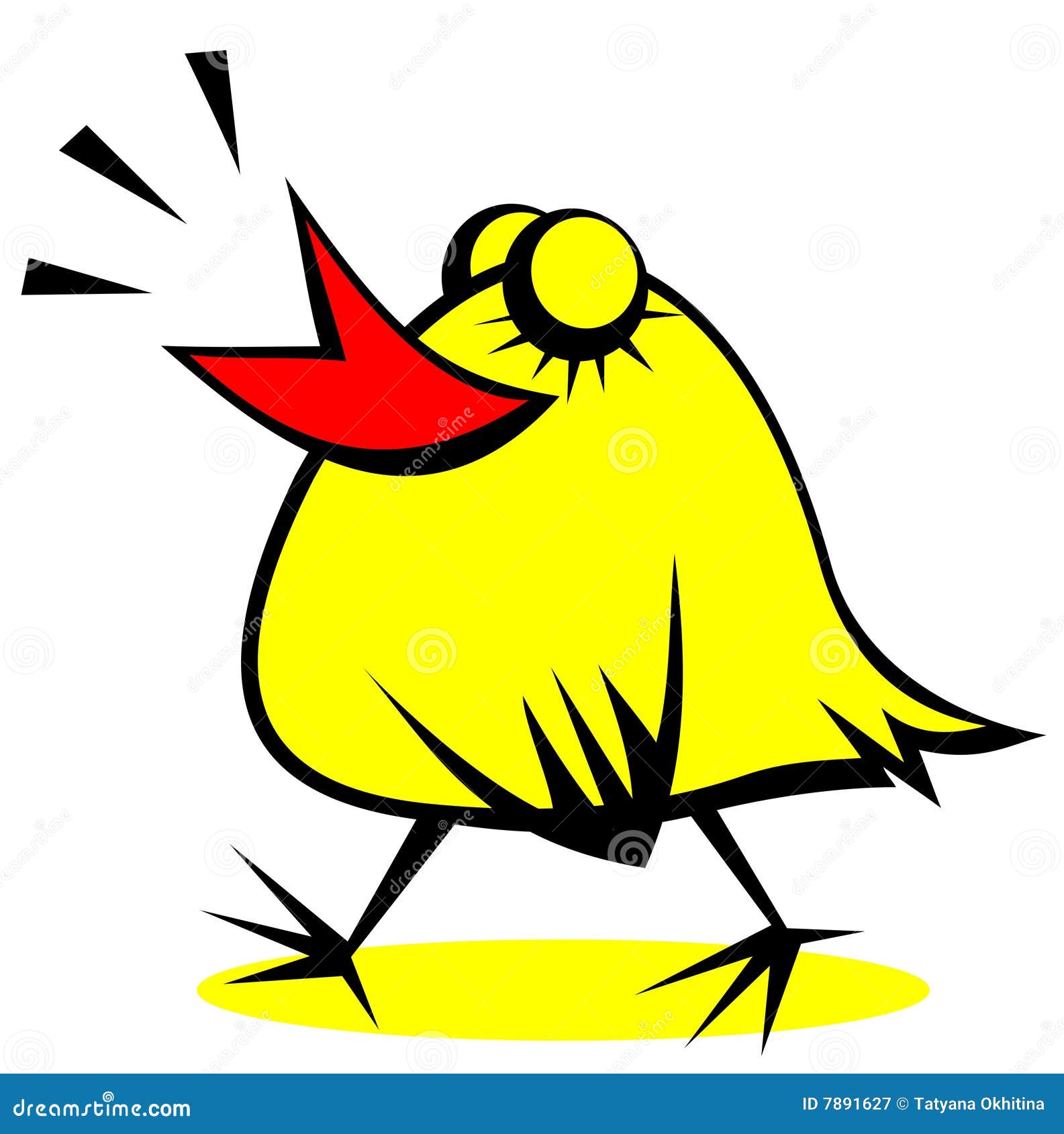 Happy Chicken Cute Cartoon Character, Vector Illustration ...