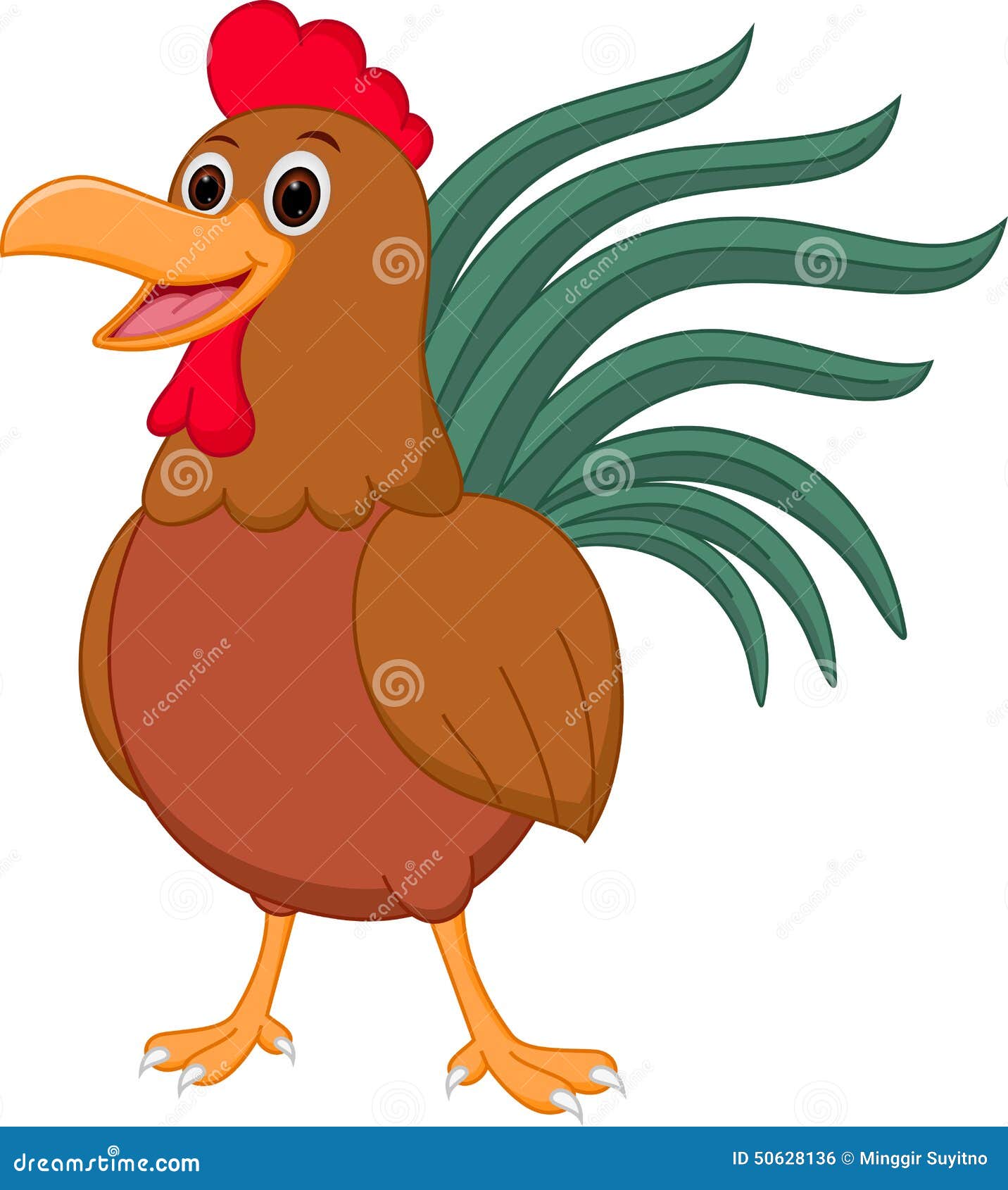 Happy Chicken Cartoon Stock Vector - Image: 50628136