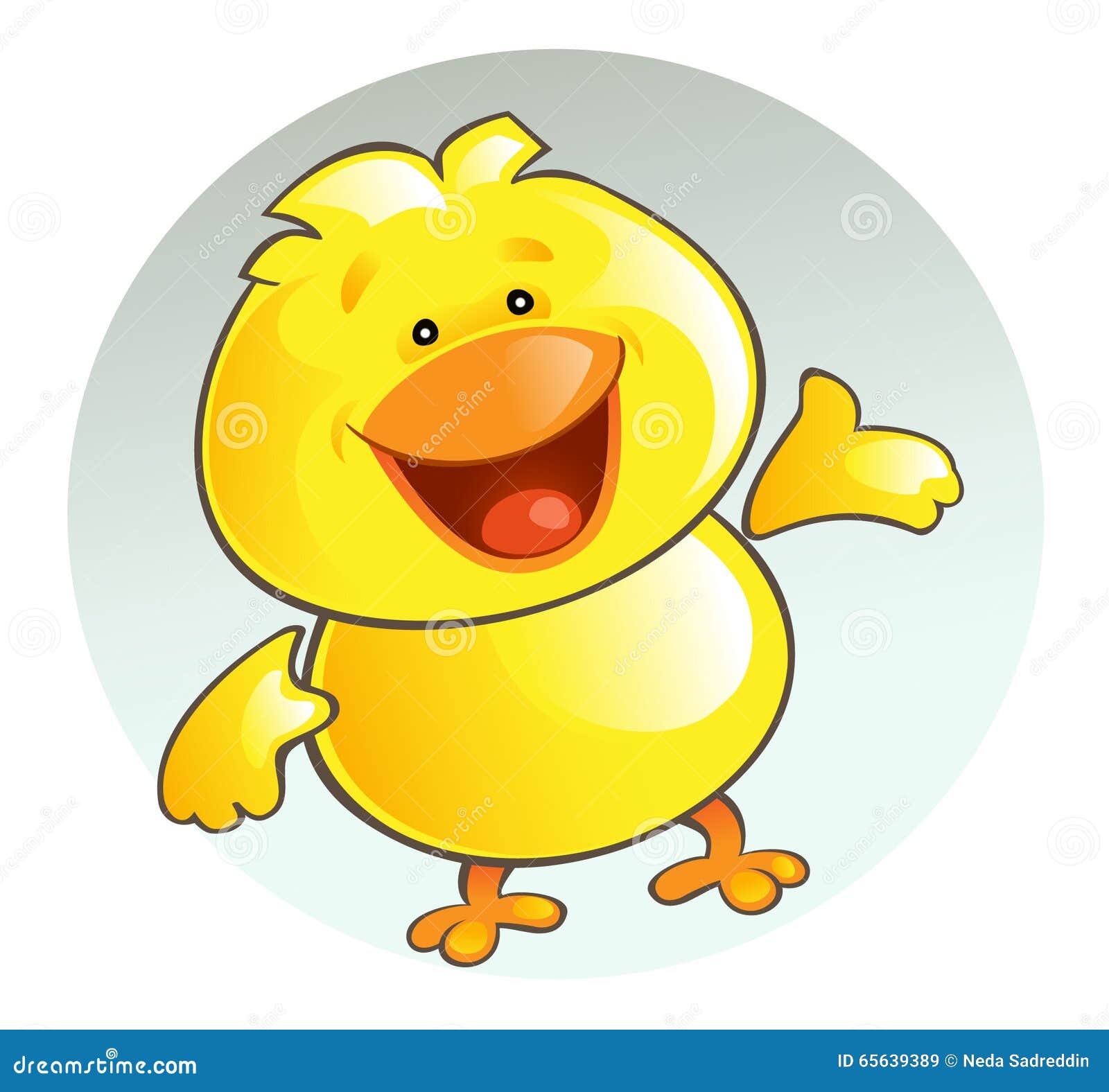 Happy Chicken stock vector. Illustration of tender, cheerful - 65639389