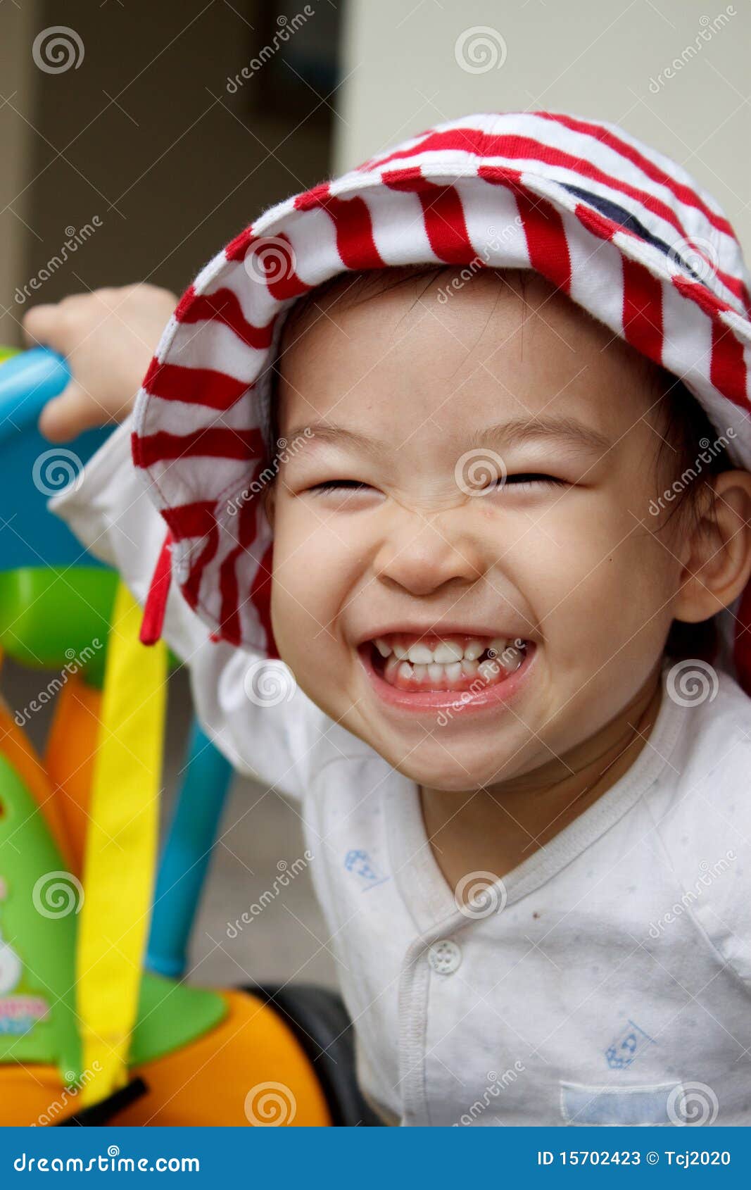 Happy Child with a Big Smile :) Stock Image - Image of plastic ...