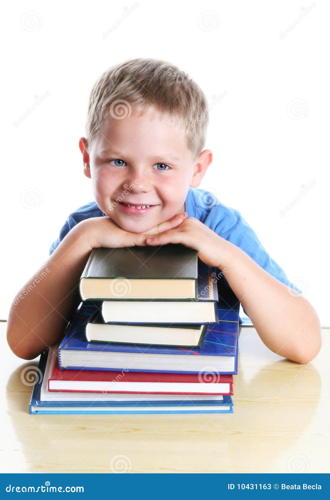Happy child with books stock image. Image of bright, student - 10431163