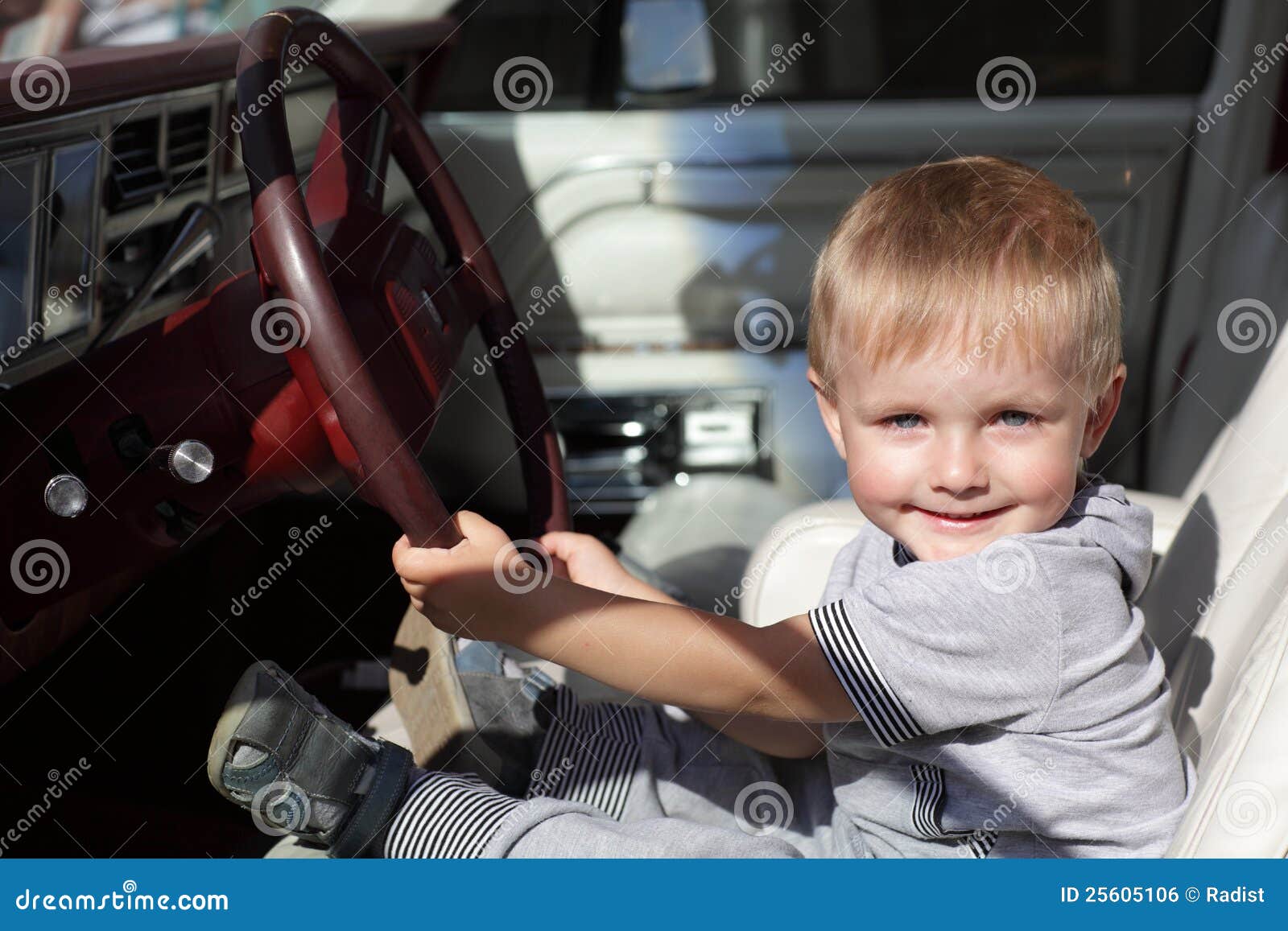Happy child in car stock photo. Image of carefree, casual - 25605106