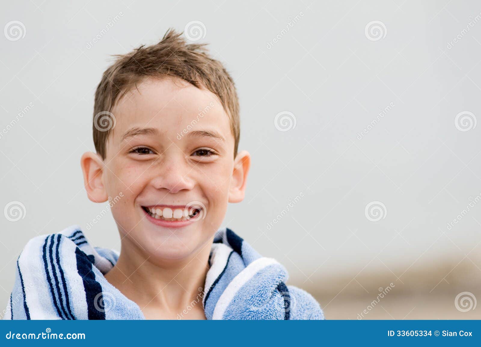 Happy child stock photo. Image of closeup, towel, child - 33605334