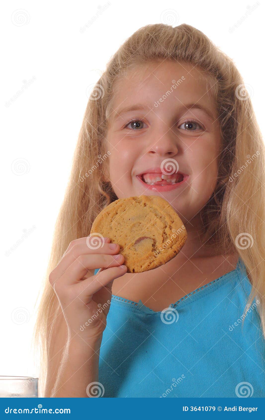 Happy child with cookie stock image. Image of chip, delicious - 3641079