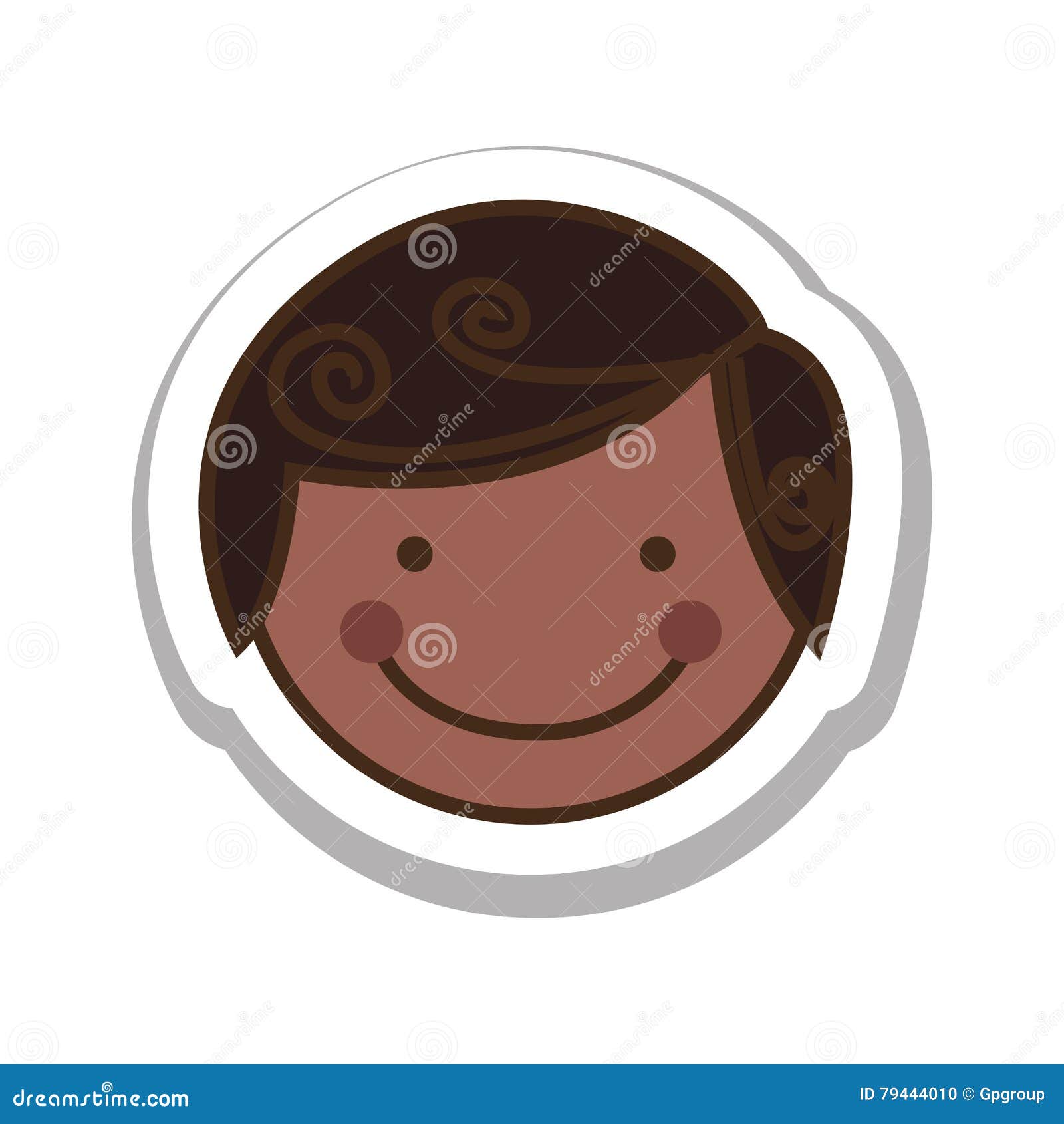 Happy Child Face Icon Image Stock Vector - Illustration of happy ...