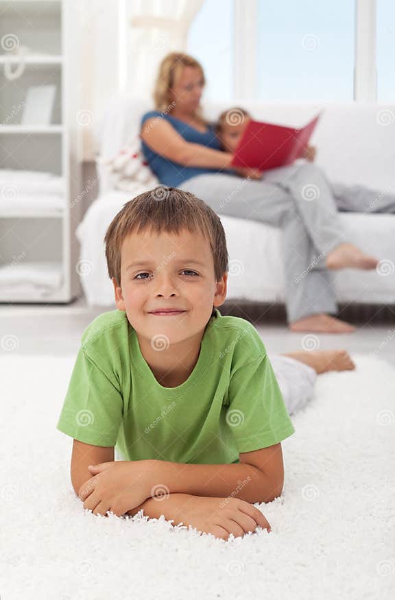 Happy child at home stock photo. Image of people, cute - 21136524