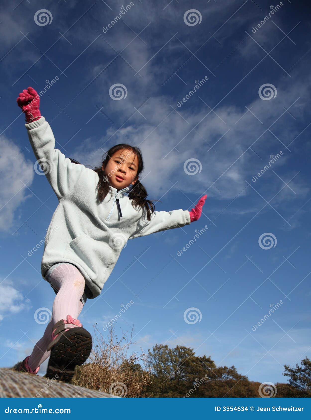 Happy child jump stock photo. Image of funny, face, looking - 3354634