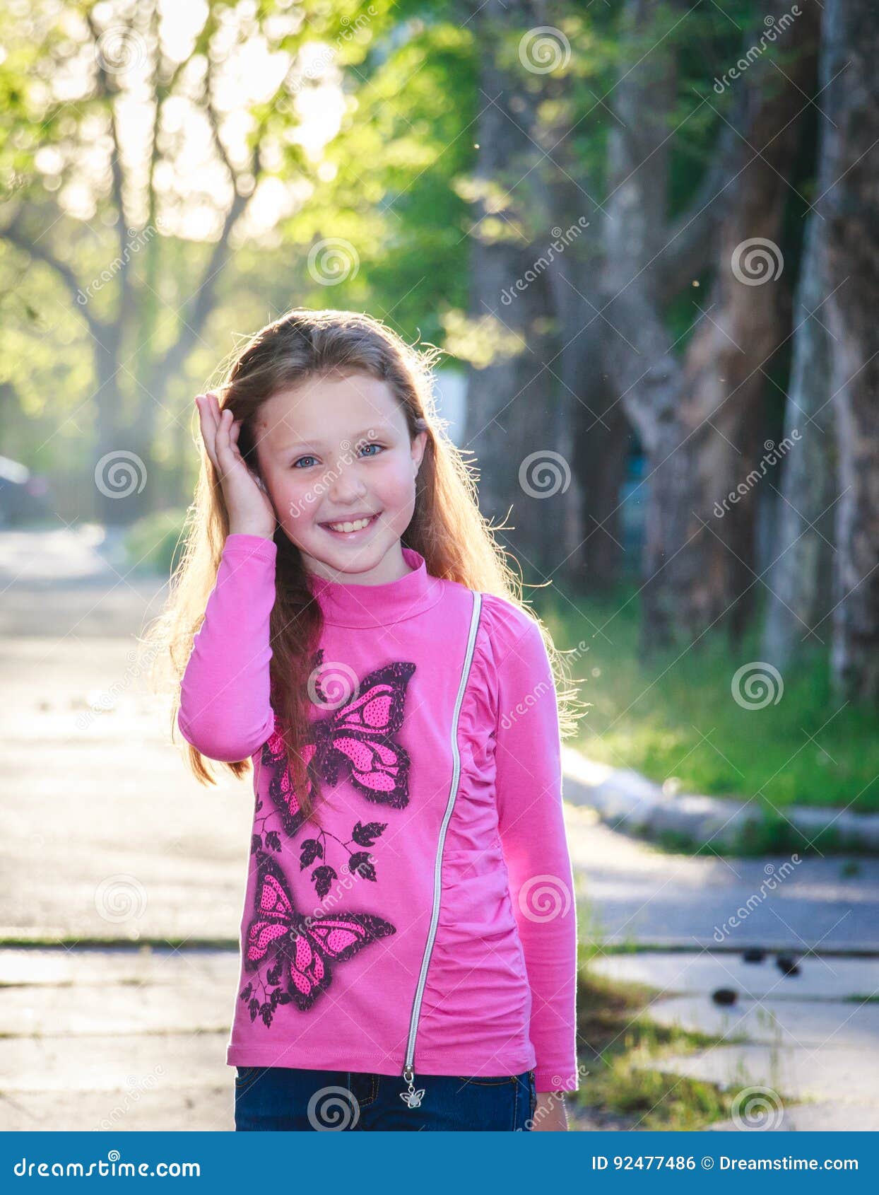 Happy child in nature 2017 stock photo. Image of happy - 92477486