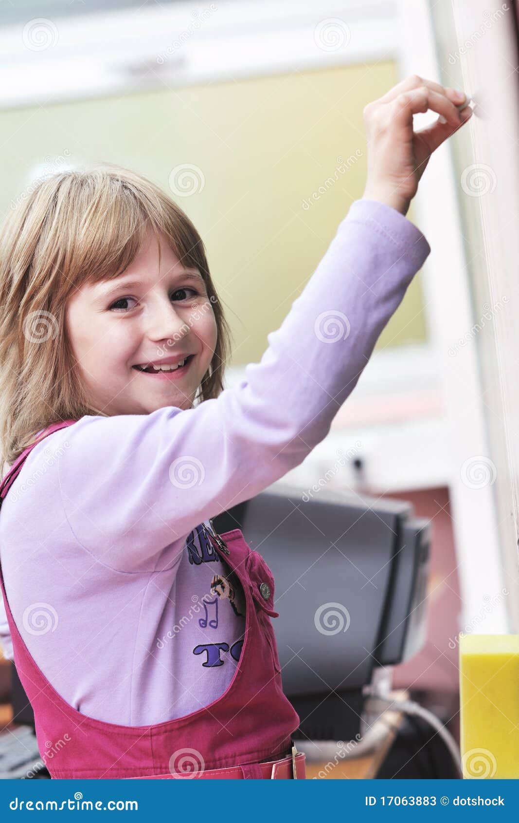 Happy Child in Schoold Have Fun and Learning Stock Image - Image of ...