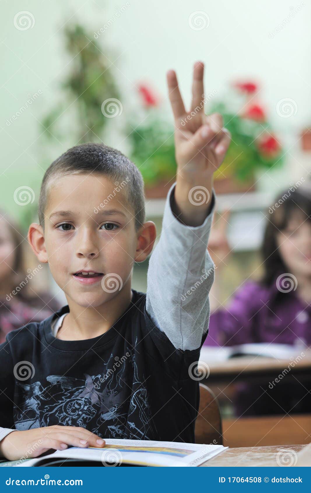 Happy Child in Schoold Have Fun and Learning Stock Photo - Image of ...