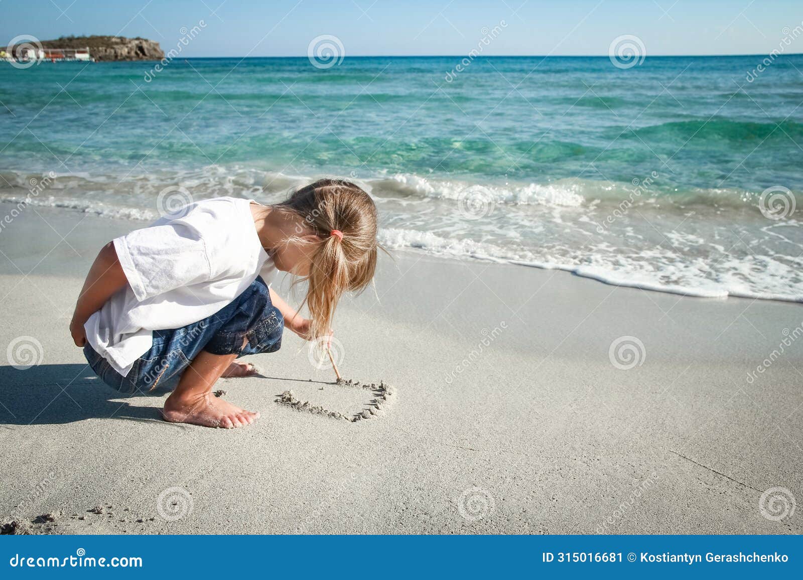 Happy Child by the Sea in the Open Air Stock Image - Image of happy ...