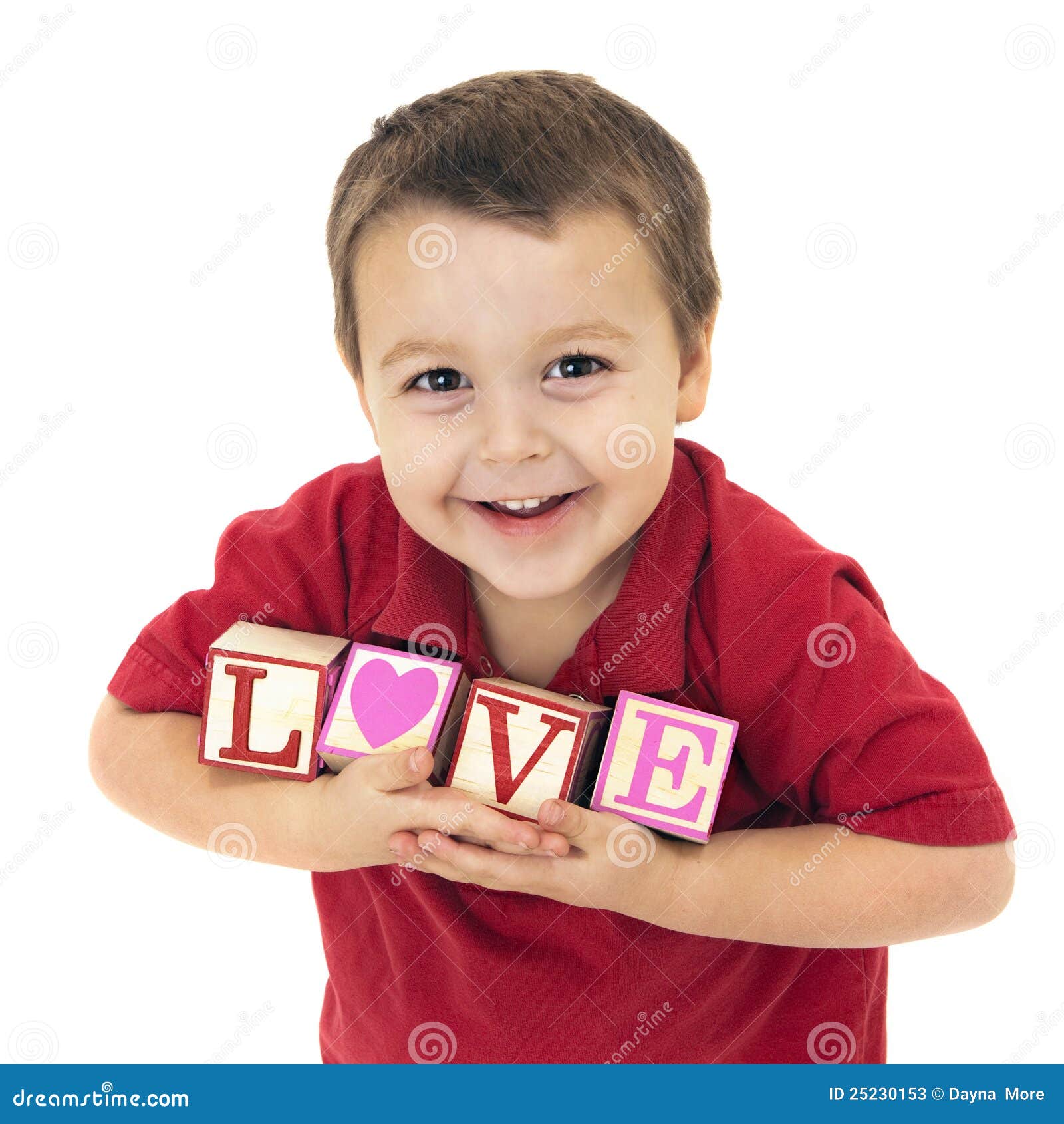 Happy child spells LOVE stock image. Image of smile, adorable - 25230153