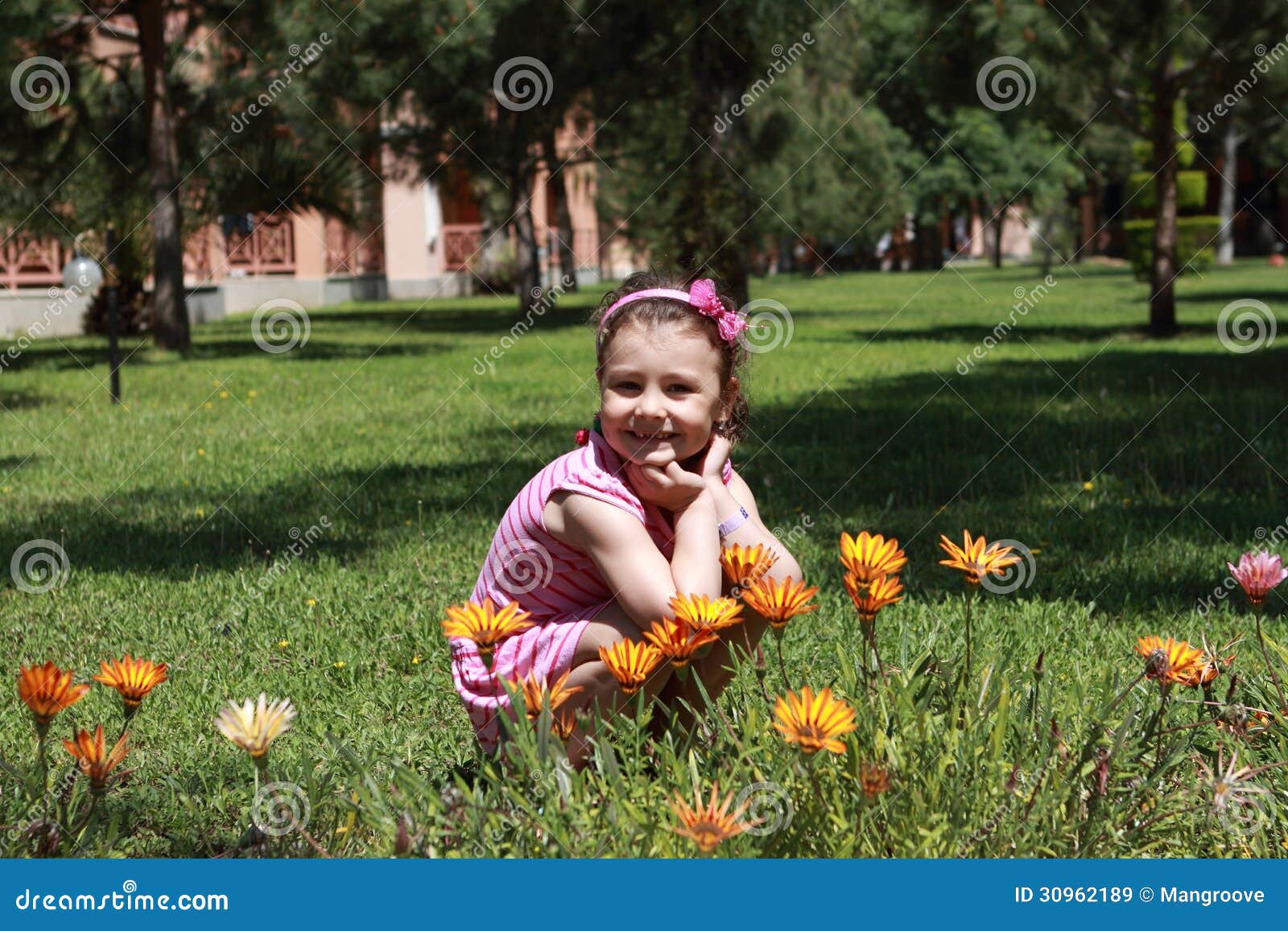 Happy Child in Spring Flowers Stock Image - Image of expression, pretty ...