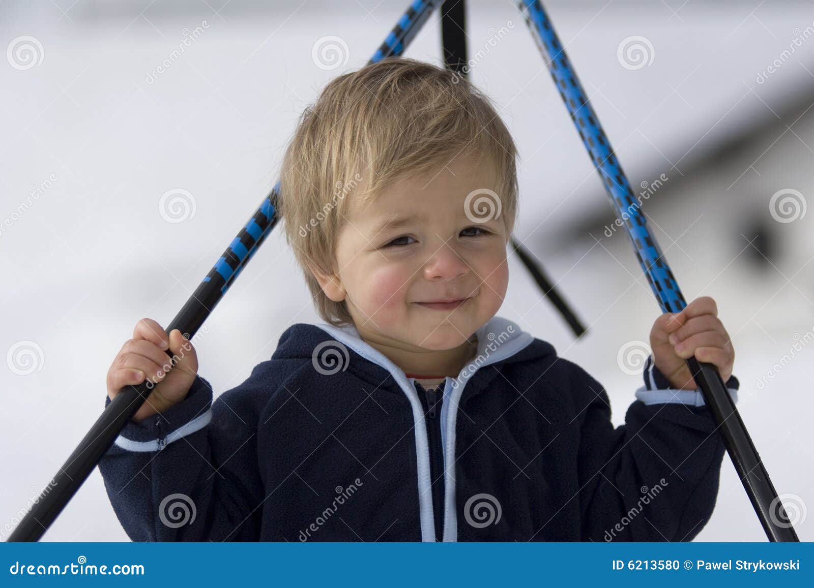 Happy child with sticks stock photo. Image of sweatshirt - 6213580