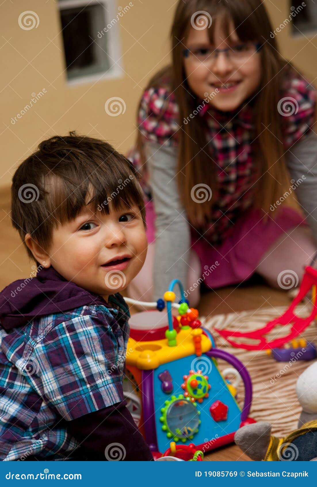 Happy childen playing stock image. Image of kids, toys - 19085769