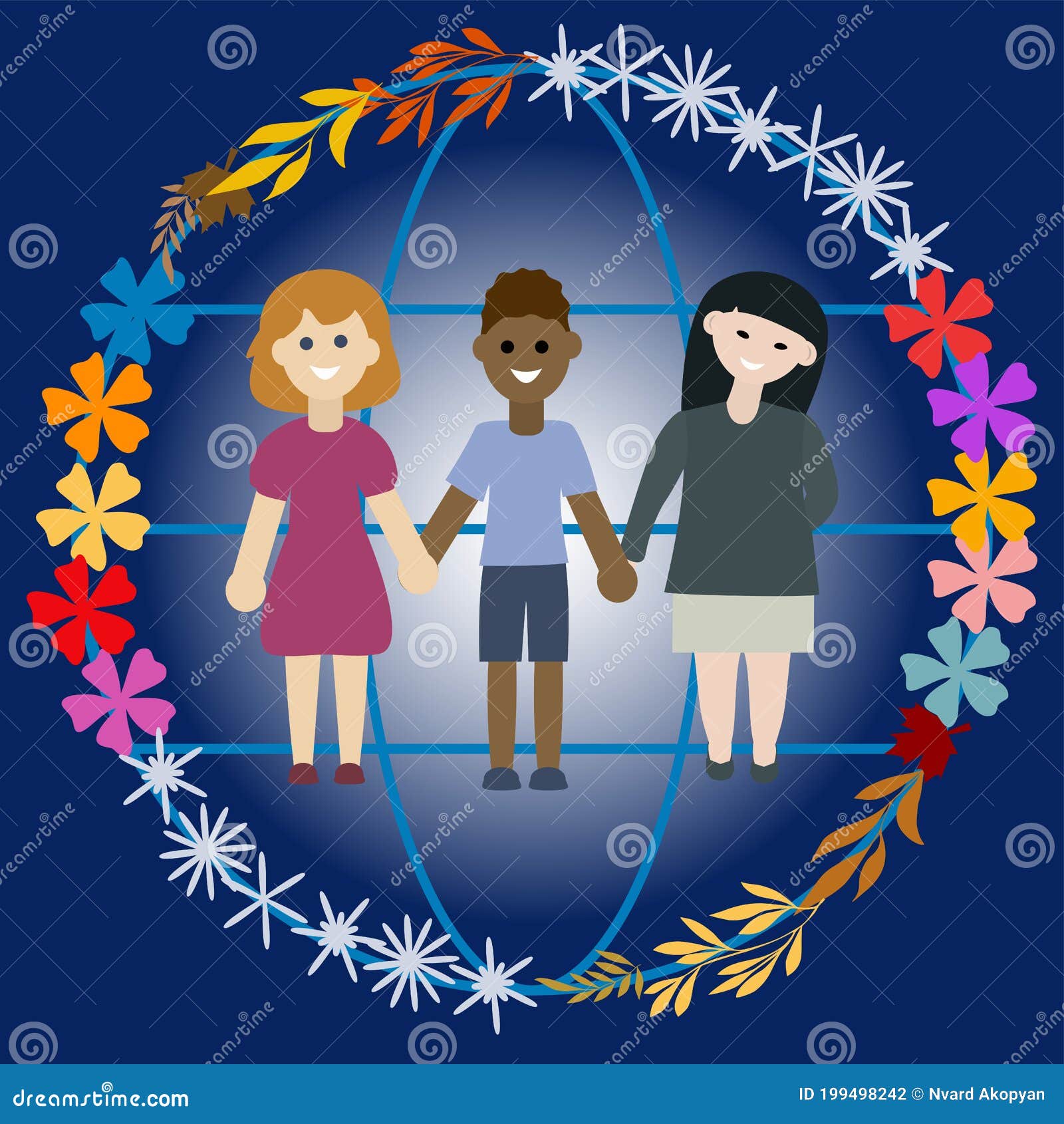 Race Equality Vector. On Scales. People Different Race And Skin Color ...