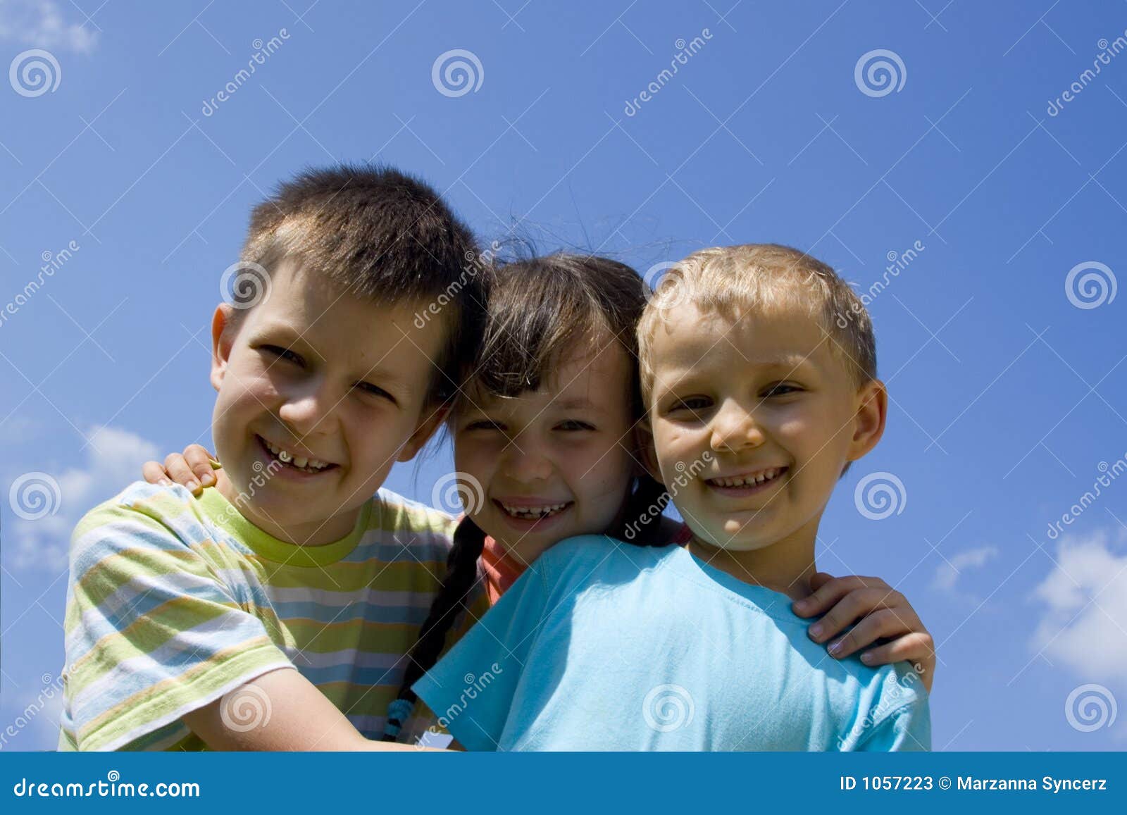 Happy children stock image. Image of girl, laugh, hearted - 1057223