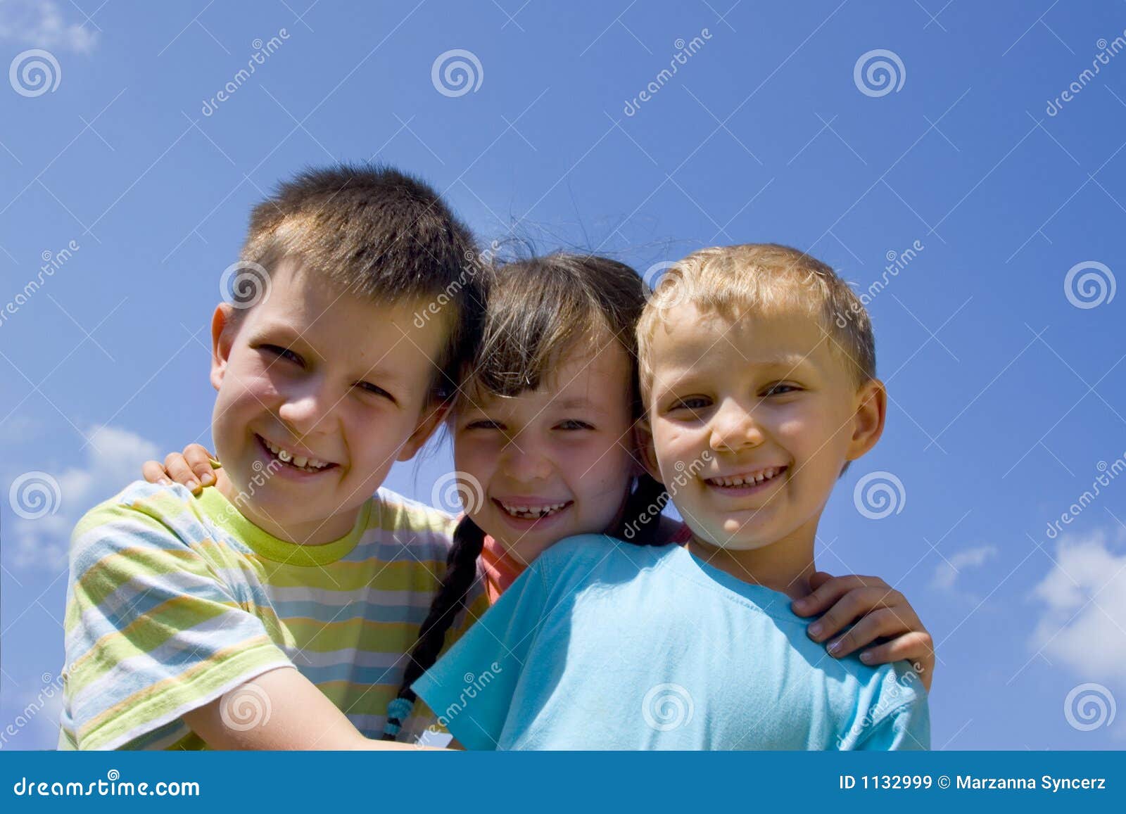 Happy children stock image. Image of children, angle, clear - 1132999