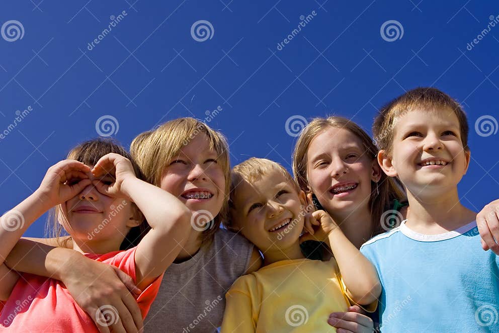 Happy Children stock photo. Image of cuddling, happiness - 1585504