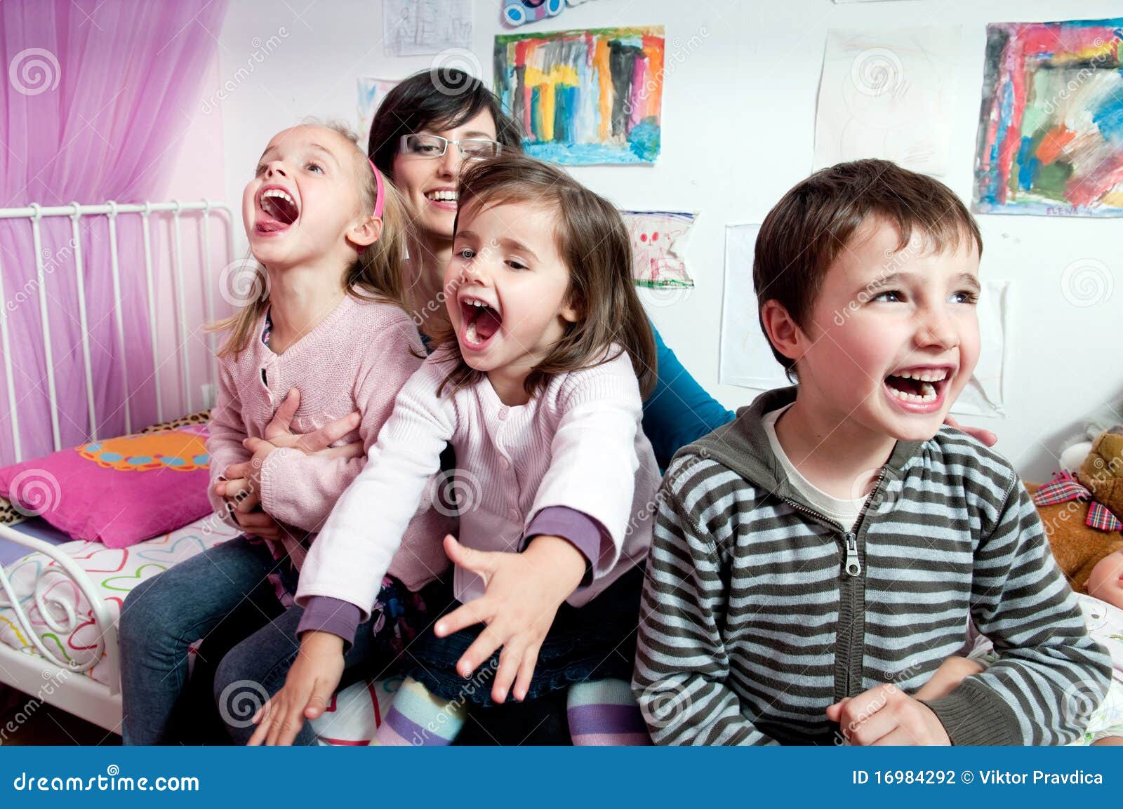 Happy children stock photo. Image of child, adult, woman - 16984292