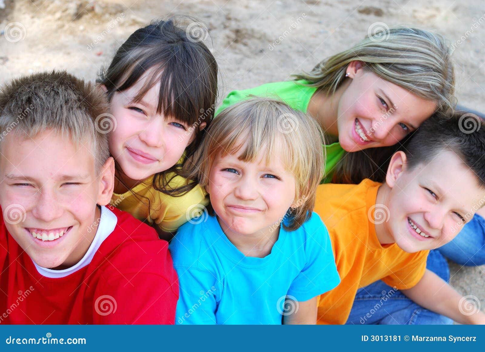 Happy children stock image. Image of children, landscape - 3013181
