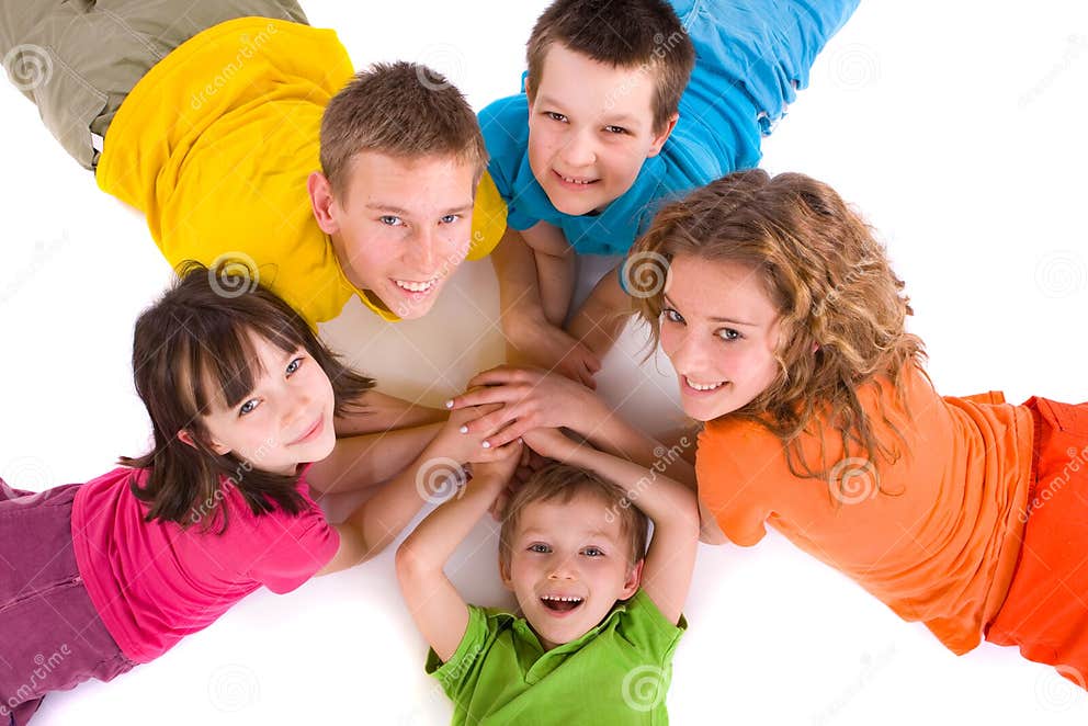 Happy Children stock photo. Image of lying, happiness - 5329054