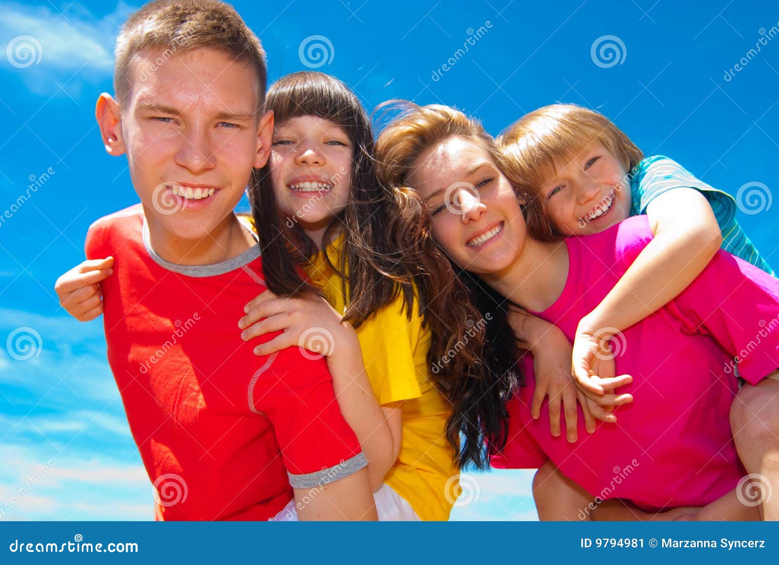 Happy children stock image. Image of colors, brothers - 9794981