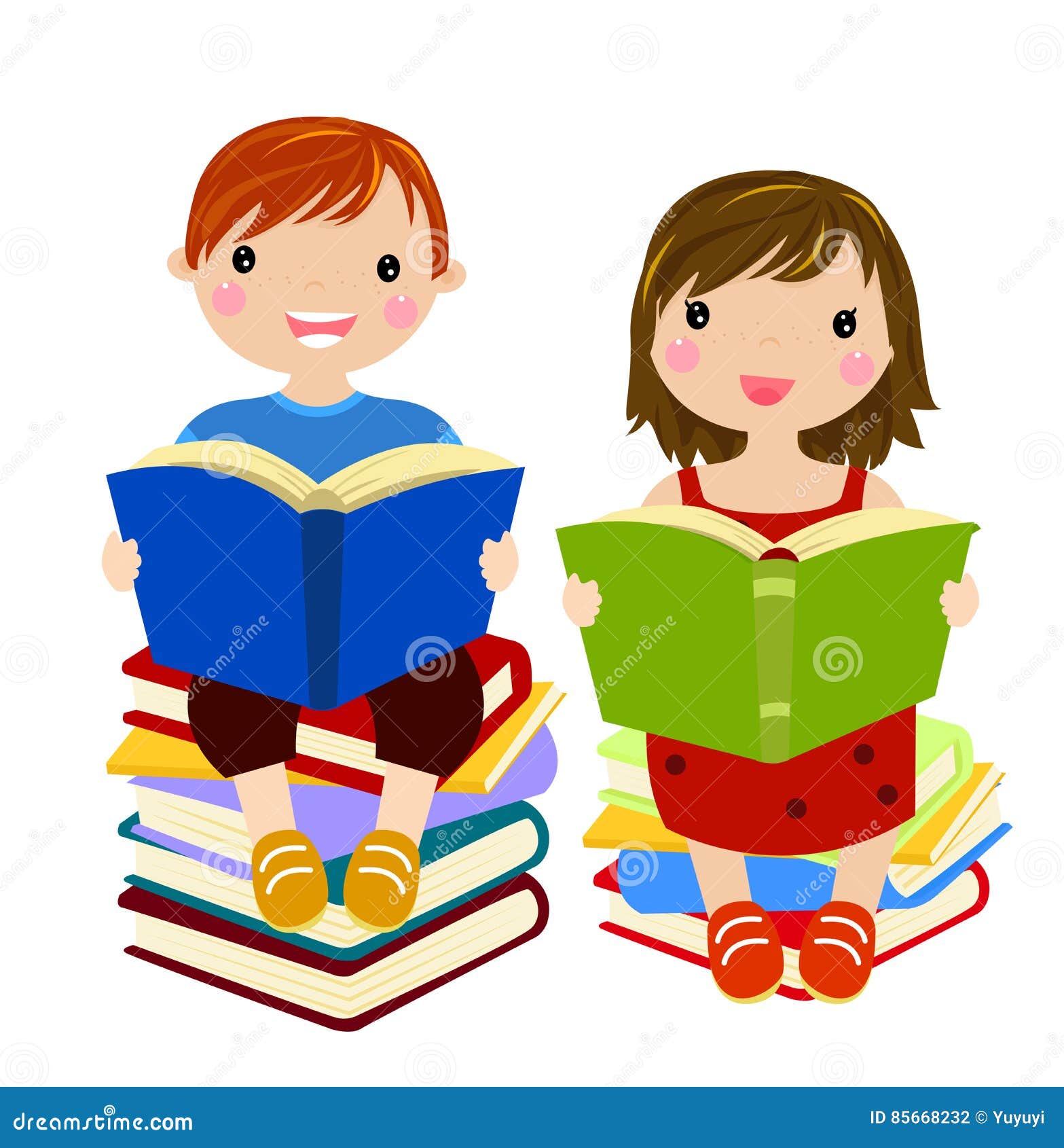 Happy Children Books stock vector. Illustration of childrens - 85668232